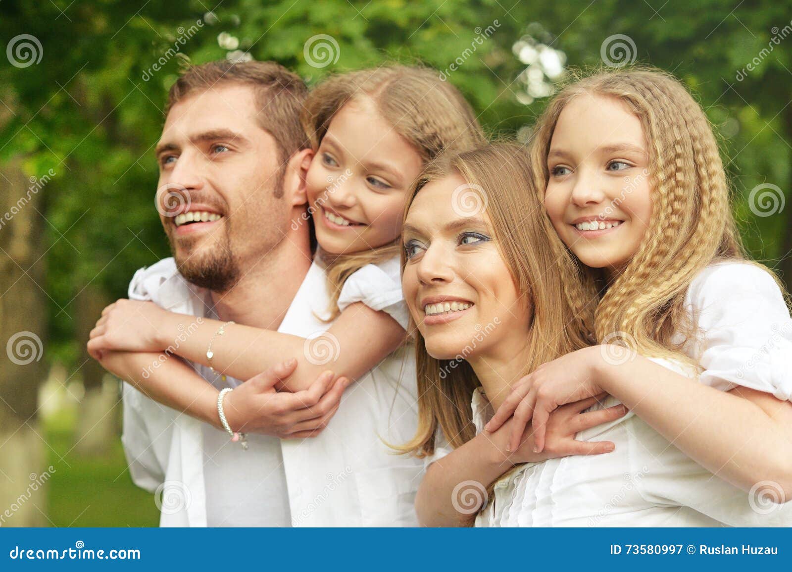 Happy family at park stock image. Image of childhood - 73580997