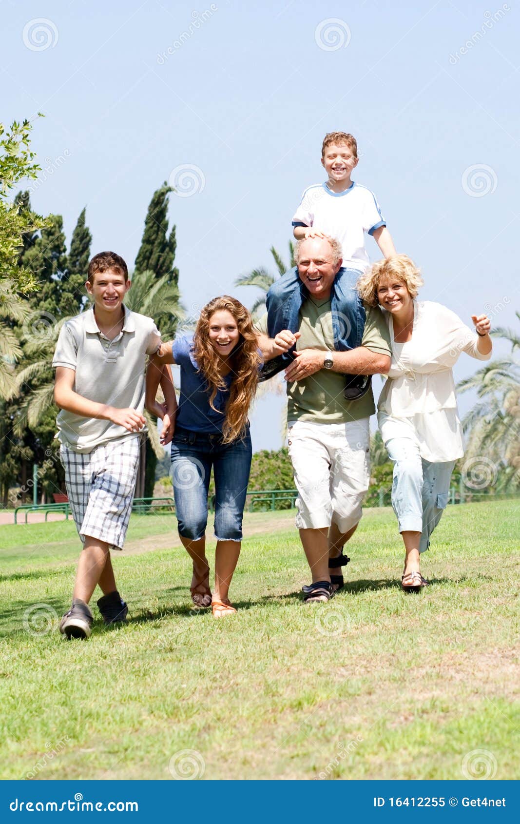 Happy Family Playing in the Park Stock Image - Image of love, daughter ...
