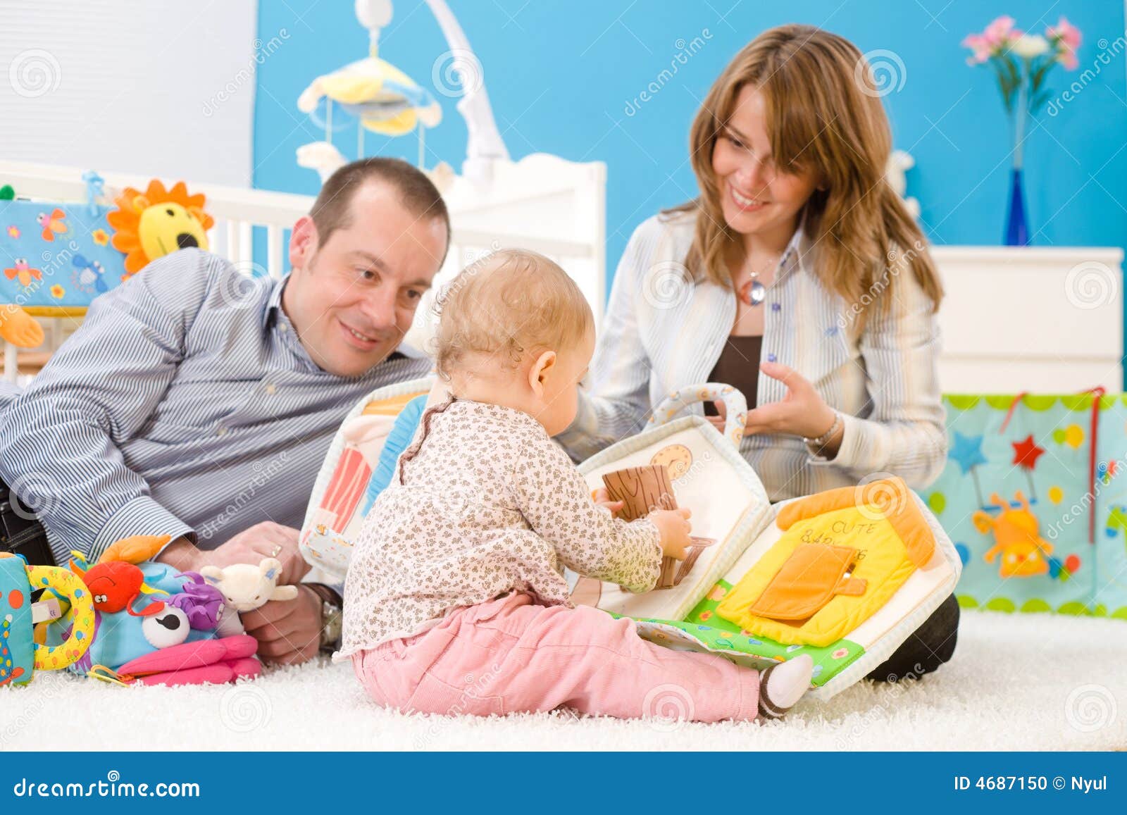 Happy Family Playing Together Stock Photo - Image of daughter ...