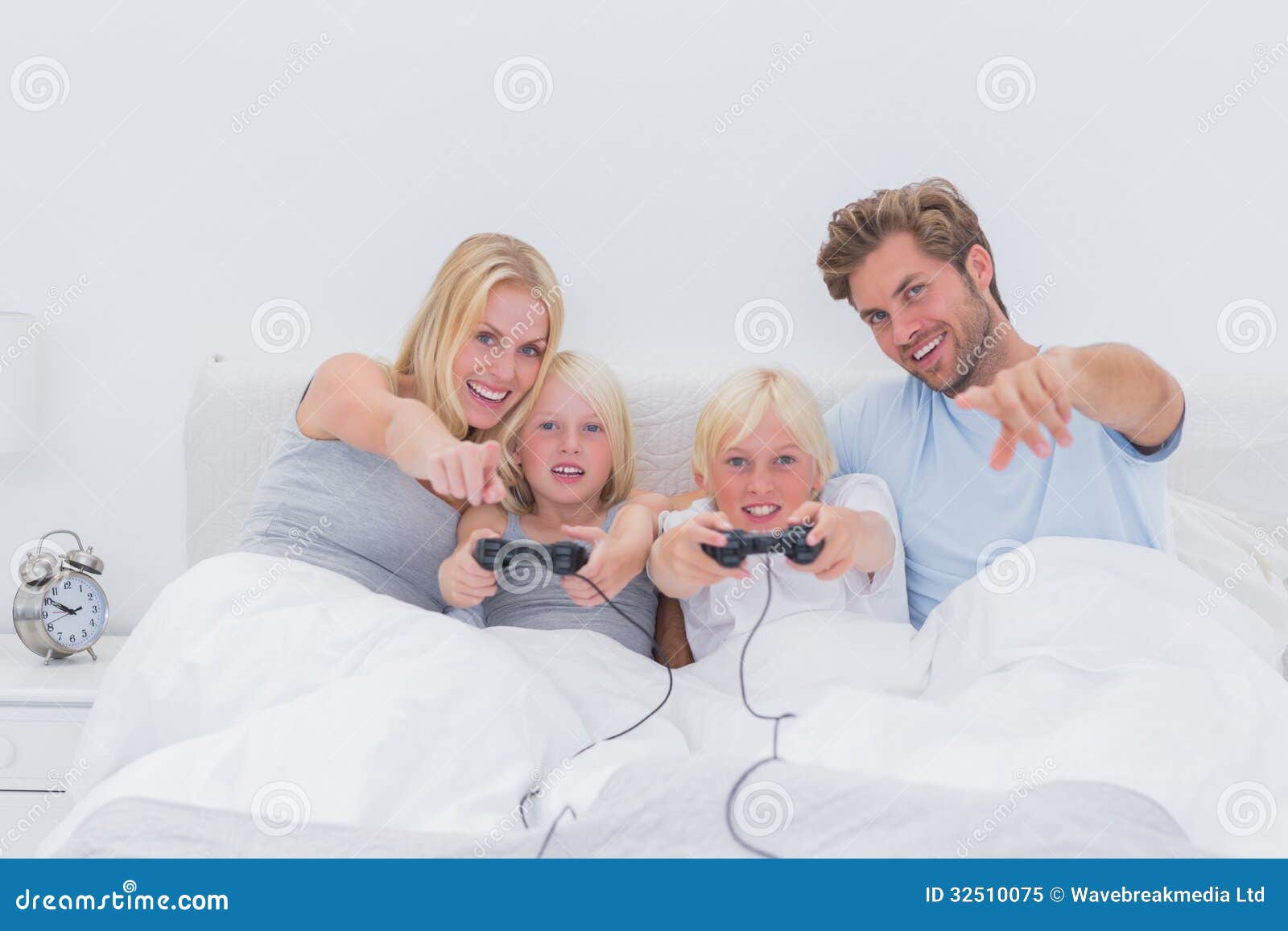 Happy Family Playing Video Games Stock Image - Image of family, happy ...