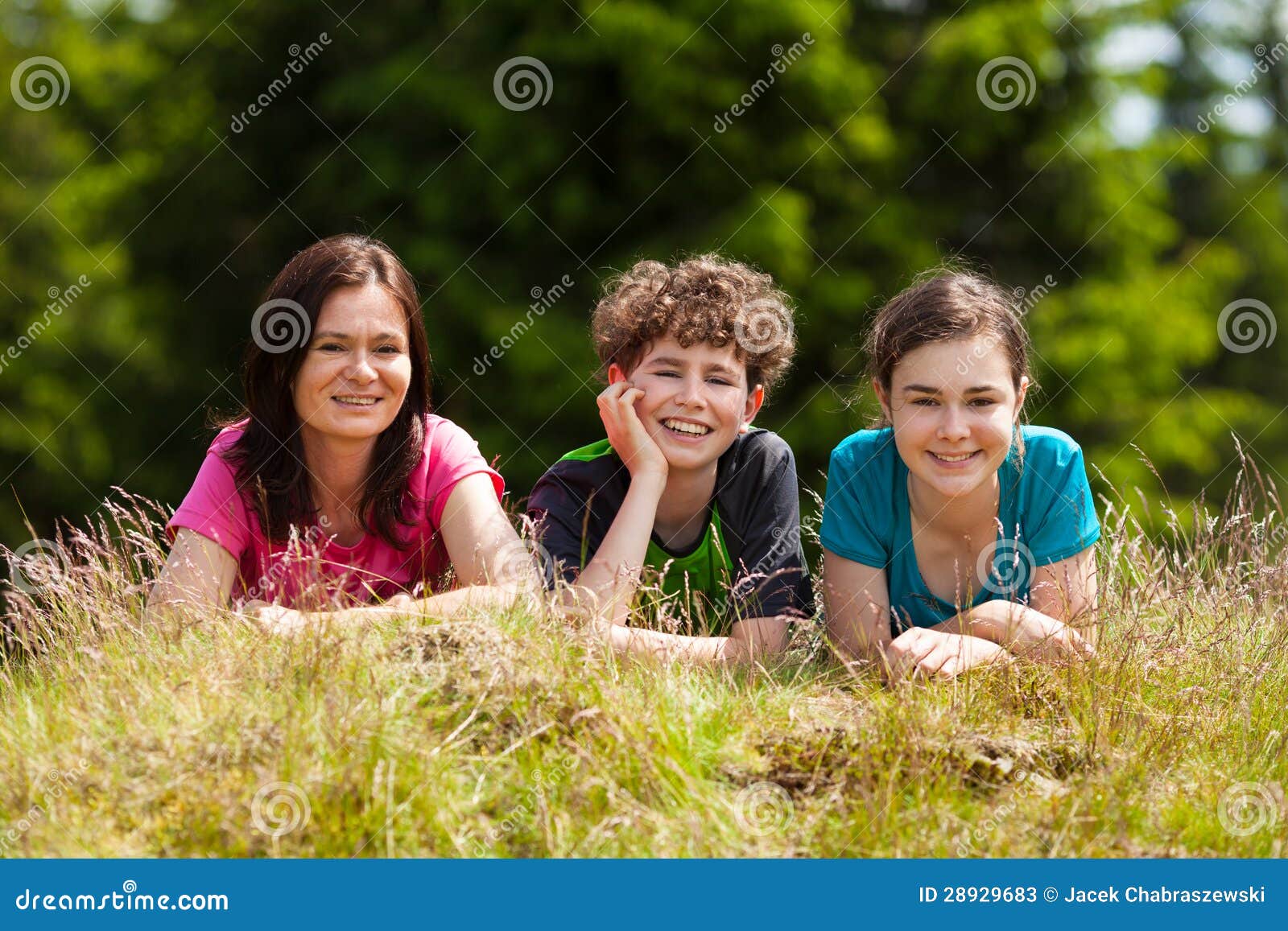 Happy Family Resting Outdoor Stock Image - Image of parent, nature ...
