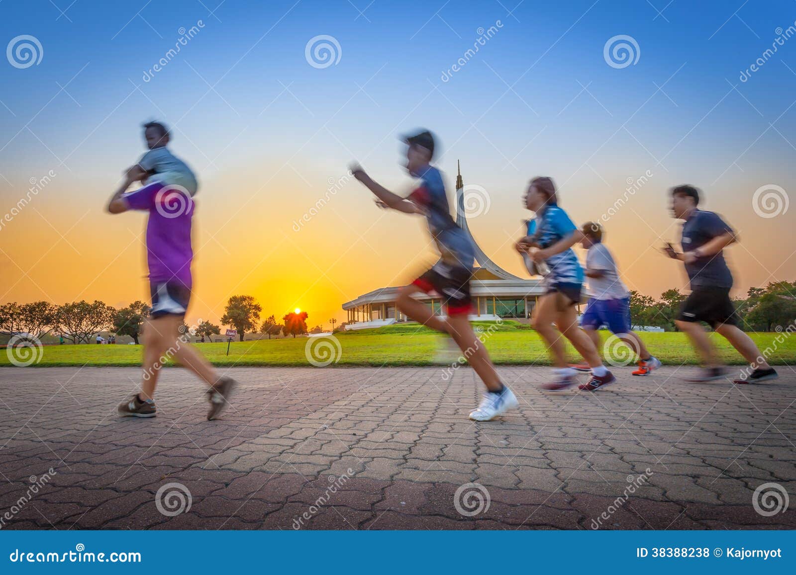 Happy family running editorial stock photo. Image of husband - 38388238