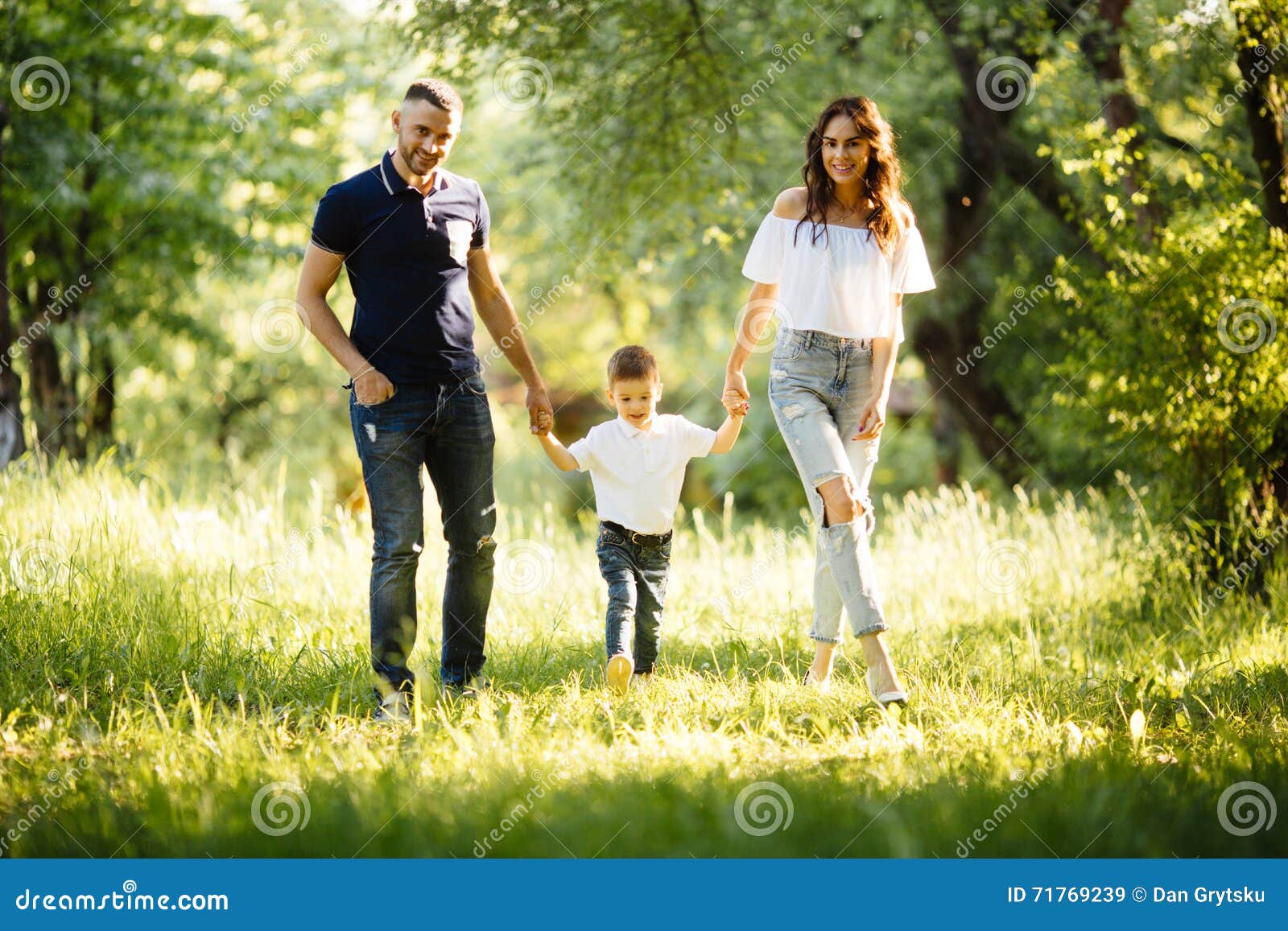 Happy family running stock image. Image of positivity - 71769239