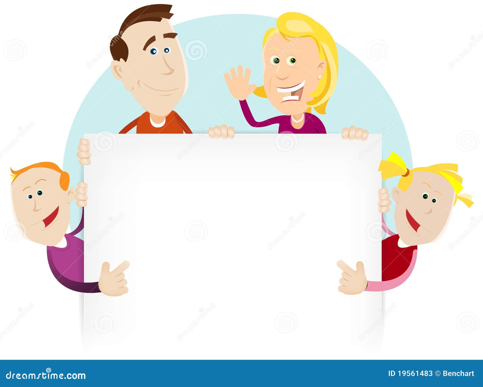 Happy Family Sign stock illustration. Illustration of family - 19561483