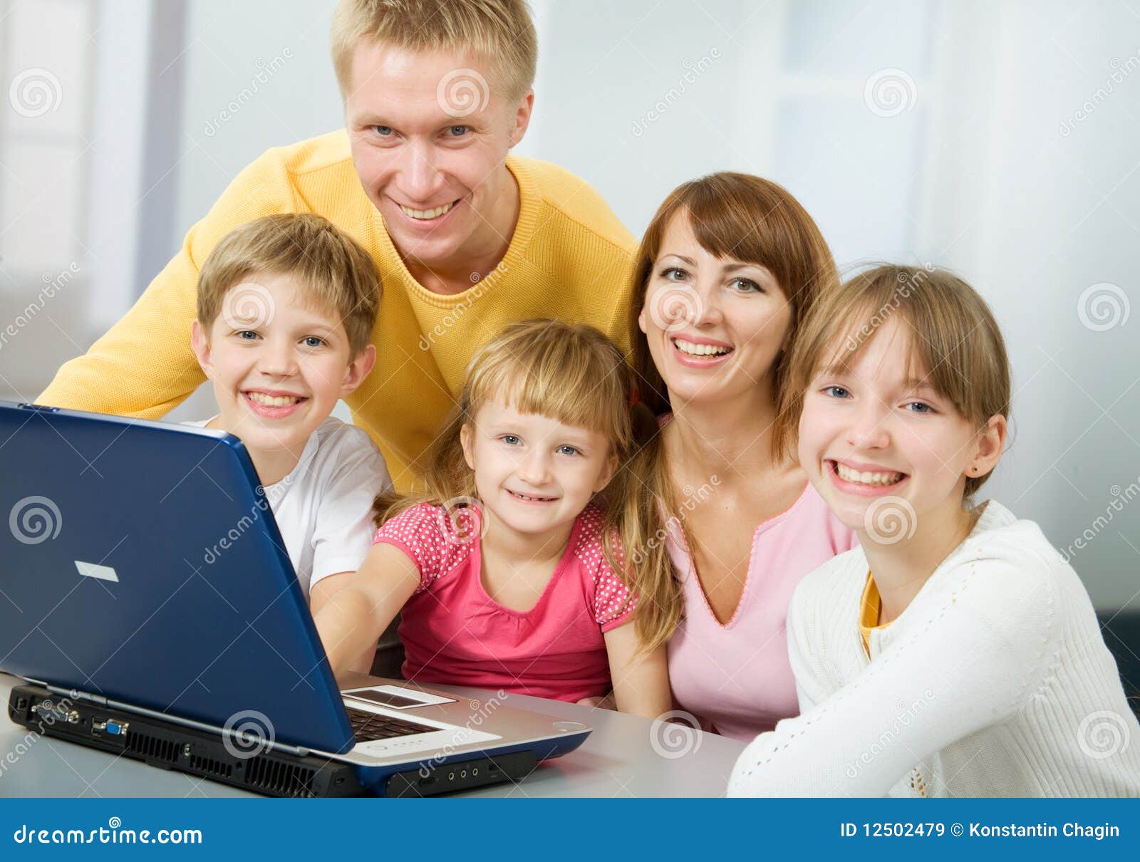 Happy family smiling stock image. Image of caucasian - 12502479