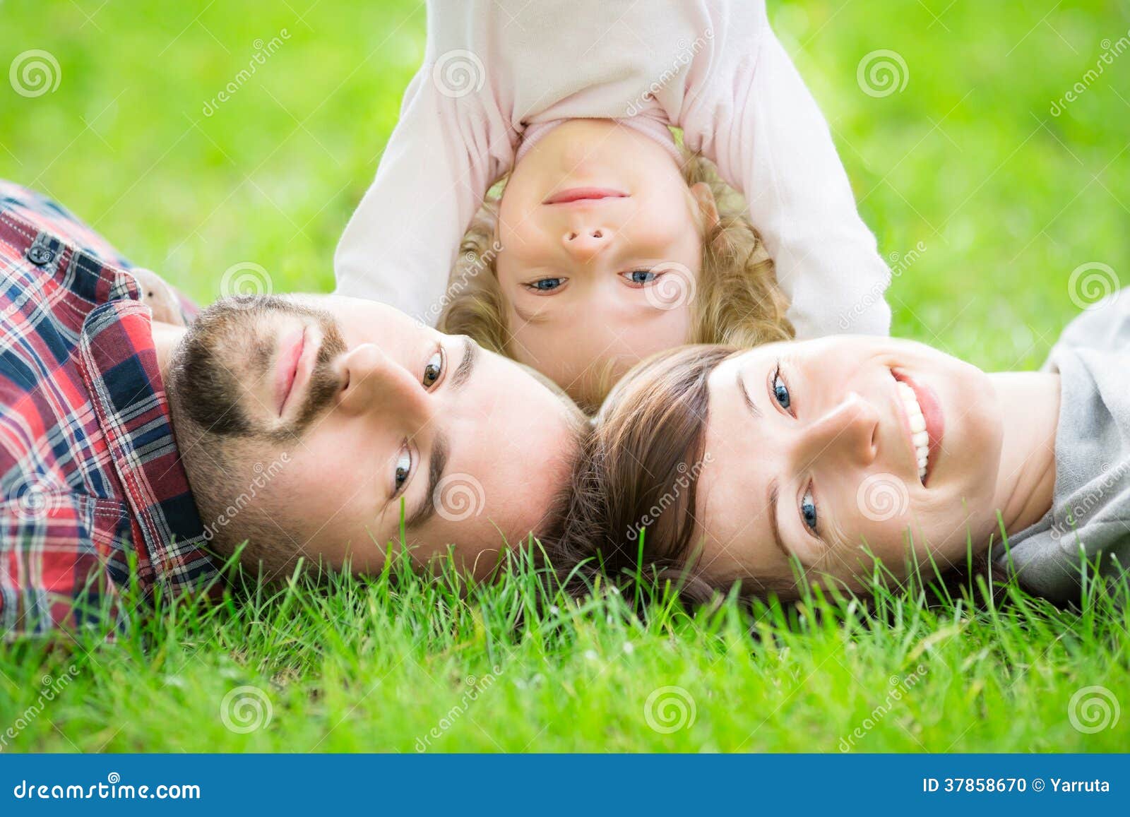 Happy family in spring stock photo. Image of enjoying - 37858670