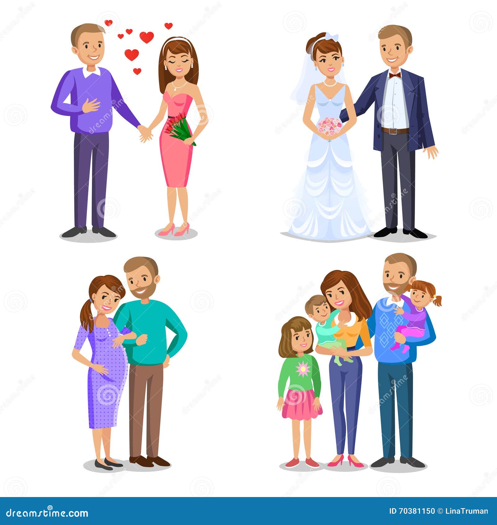 Happy Family Stages. Creating of Happy Family Stock Vector ... Happy Family Stages. Creating of Happy Family Stock Vector ...