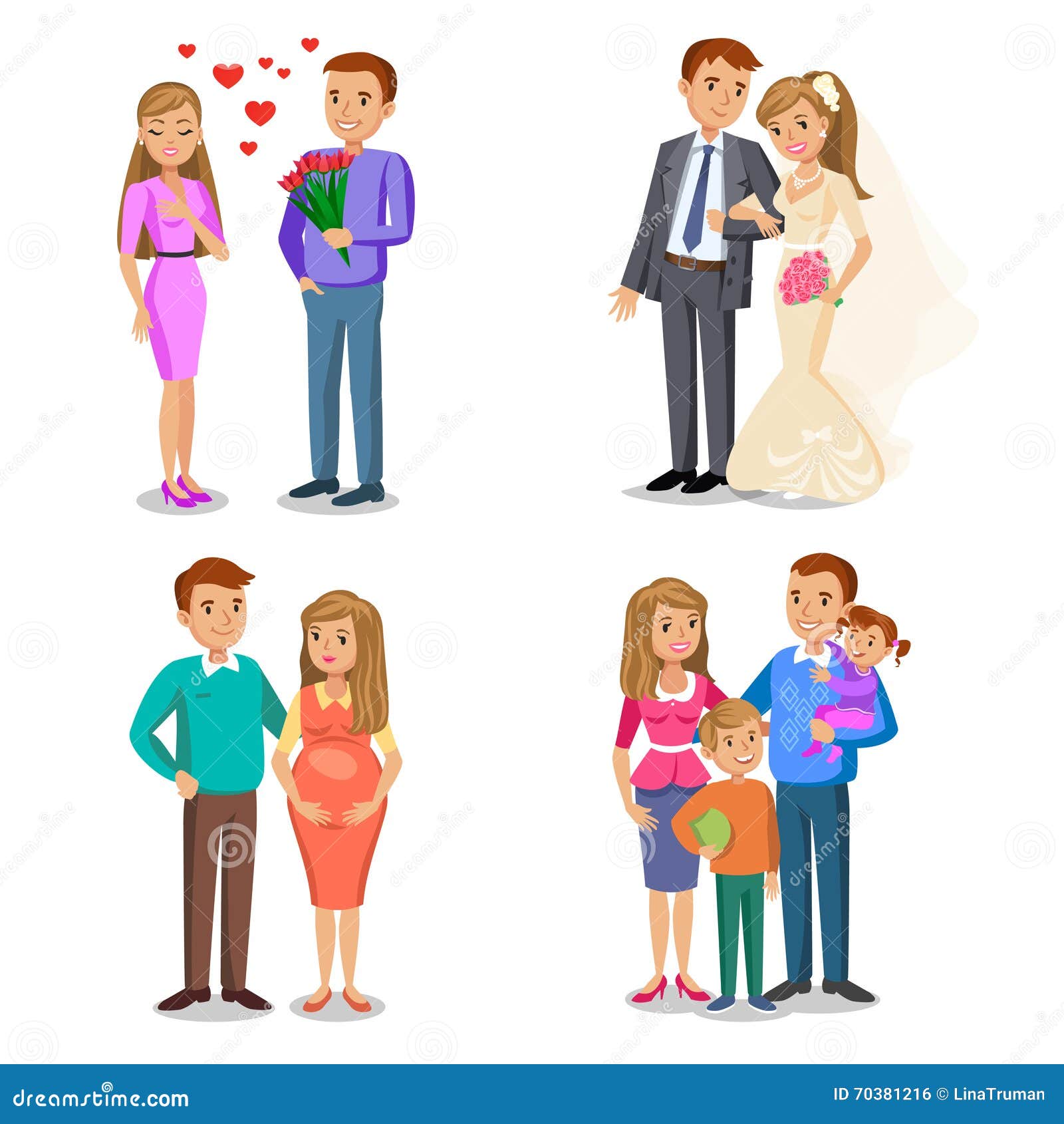 Happy Family Stages. Creating of Happy Family Stock Vector ... Happy Family Stages. Creating of Happy Family Stock Vector ...