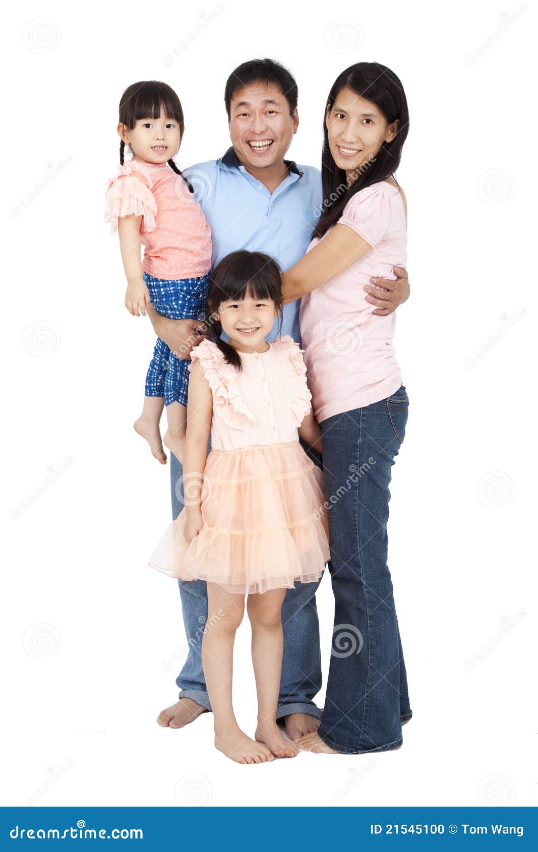 Happy Family Stand Together Stock Photo - Image of asian, beautiful ...