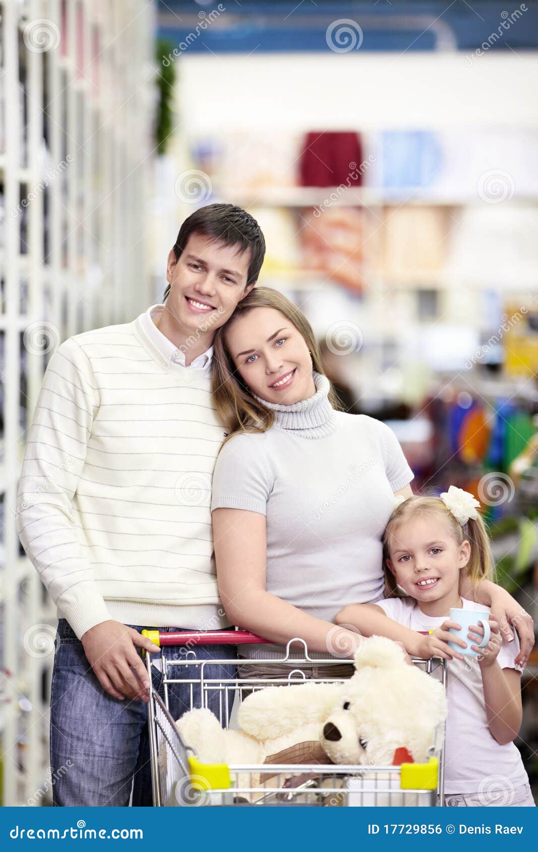 Happy family in the store stock photo. Image of retail - 17729856
