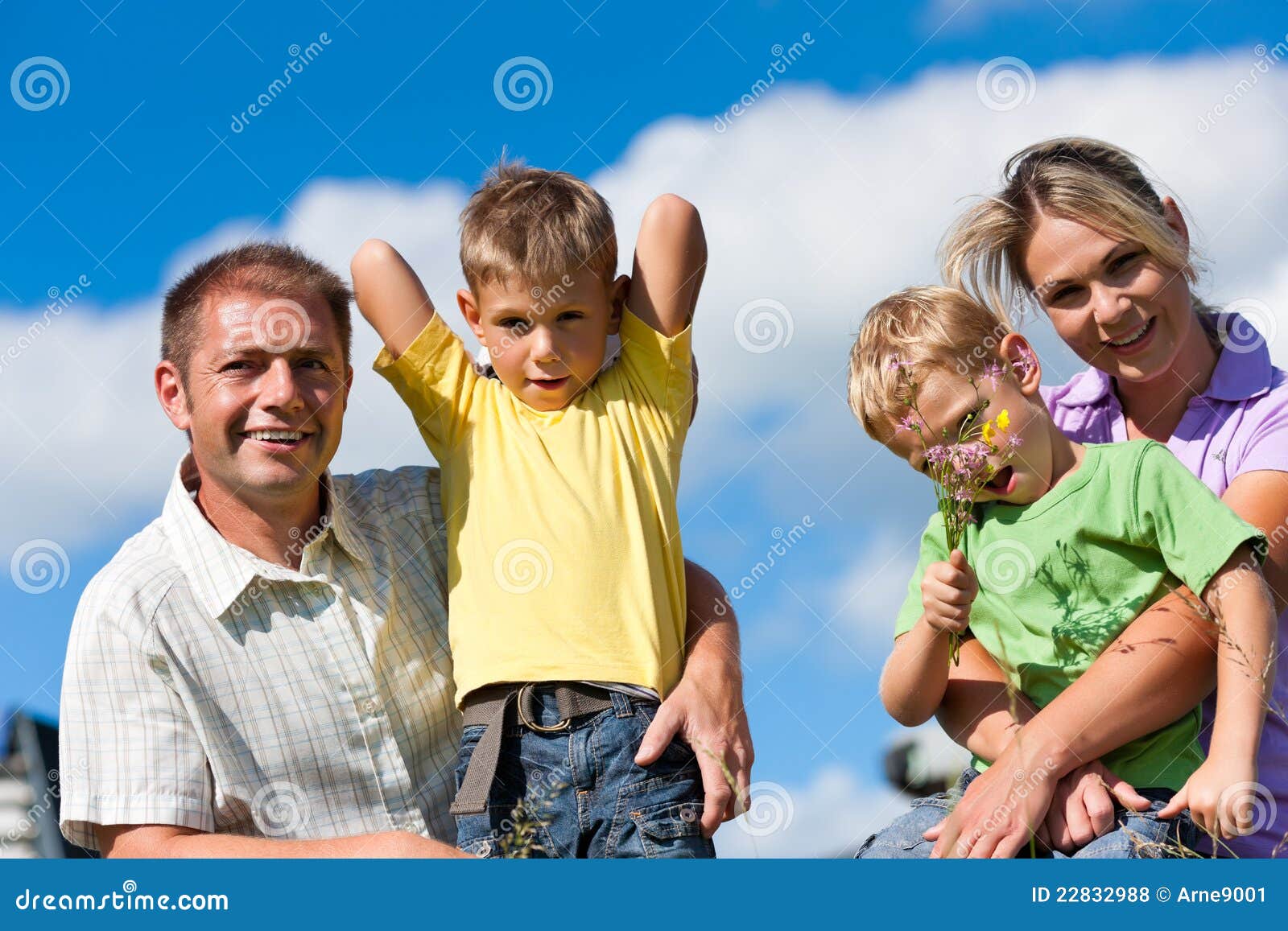 Happy family in summer stock photo. Image of lifestyle - 22832988