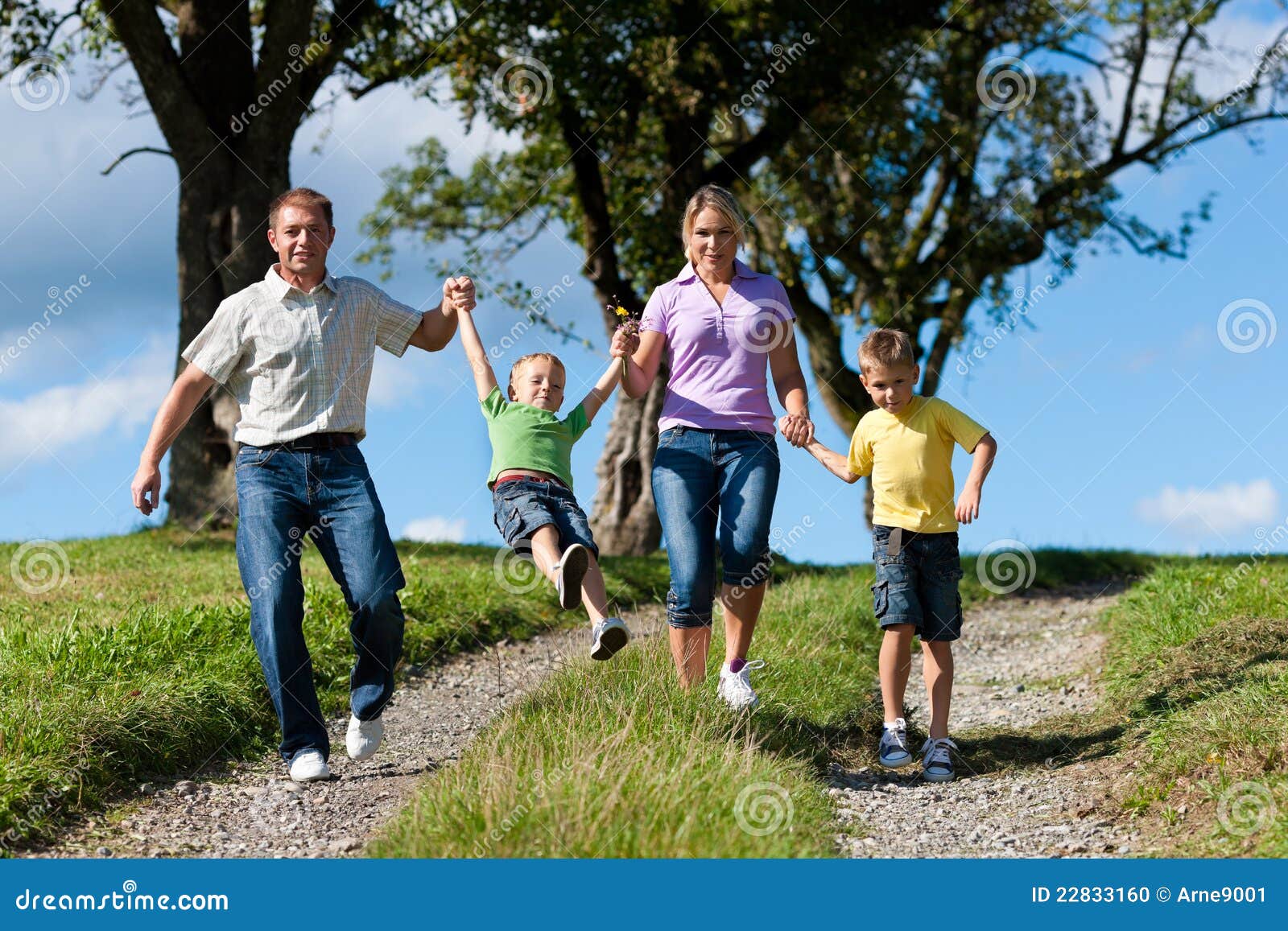 Happy family in summer stock photo. Image of country - 22833160
