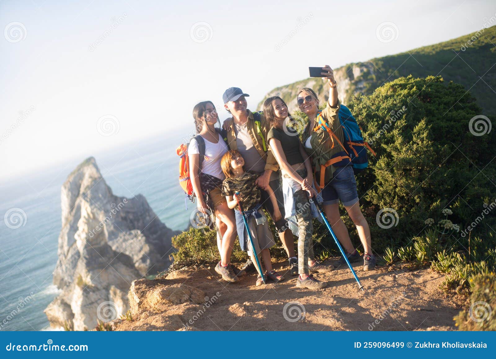 Happy Family Taking Selfie with Smartphone Outdoor Stock Image - Image ... Happy Family Taking Selfie with Smartphone Outdoor Stock Image - Image ...