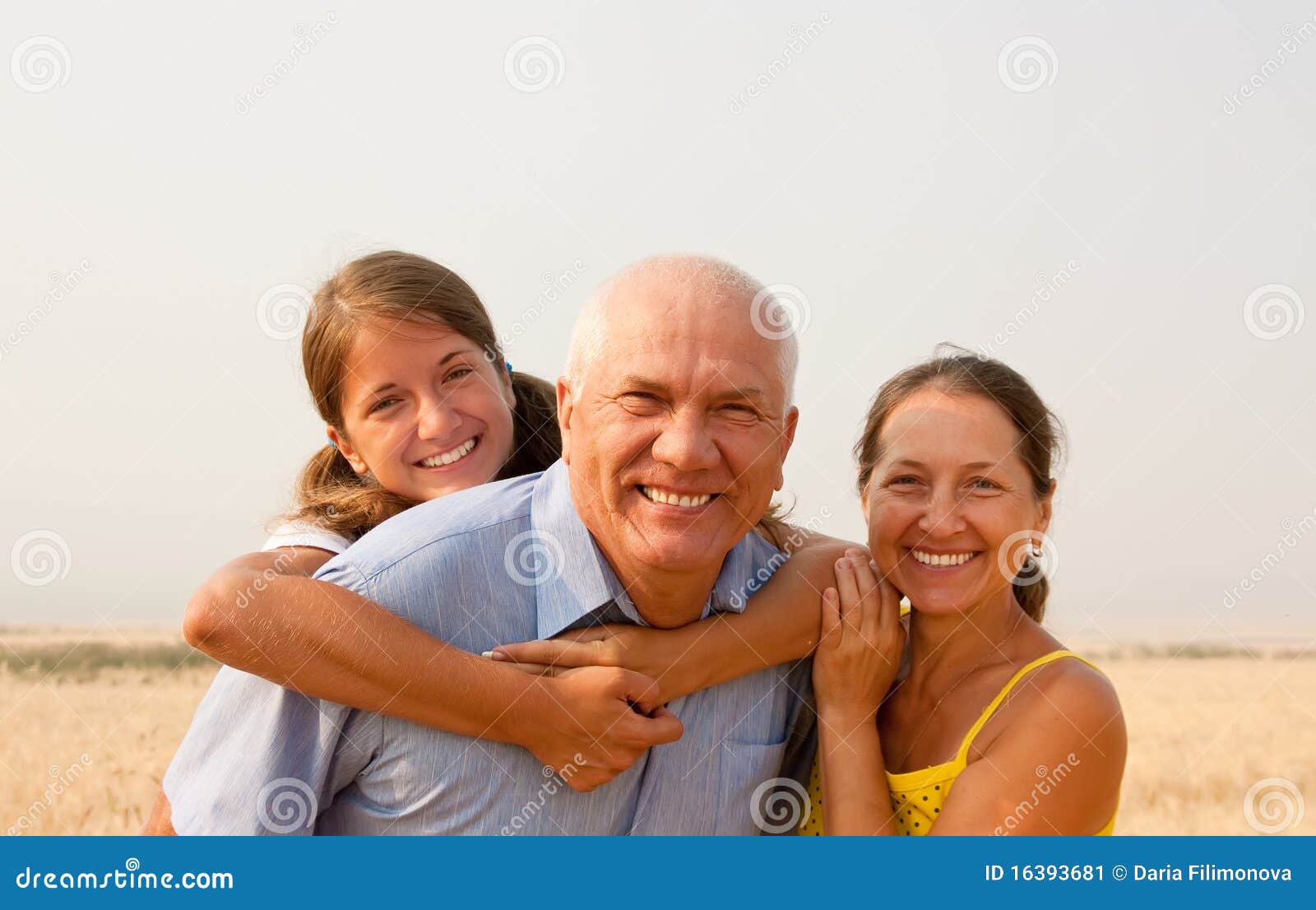 Happy family of three stock image. Image of harvest, male - 16393681