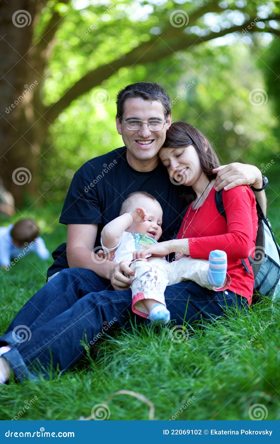 Happy family of three stock photo. Image of husband, motherhood - 22069102