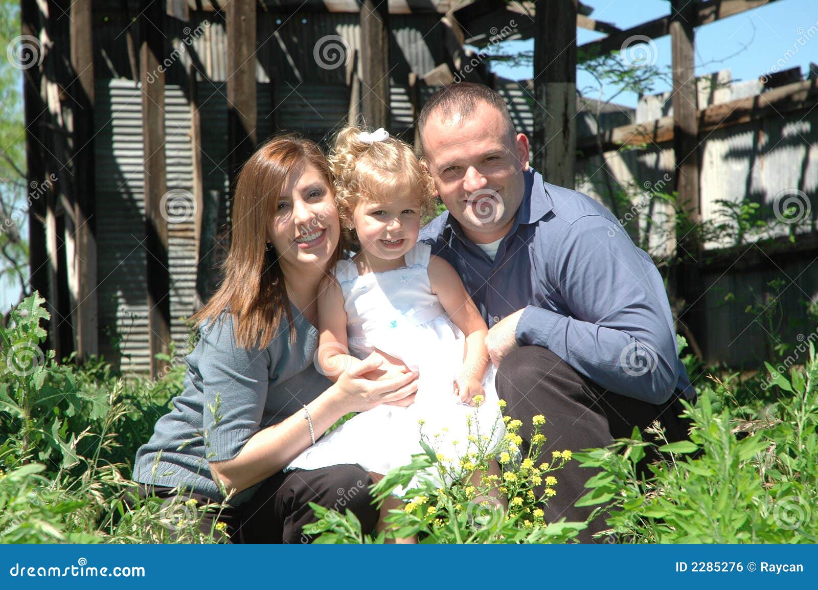 Happy Family of Three stock photo. Image of daughter, bloom - 2285276