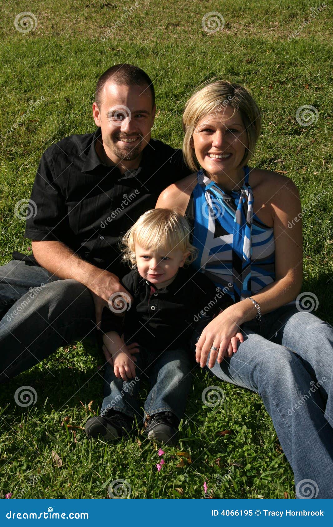 Happy family of three stock image. Image of spouse, husband - 4066195