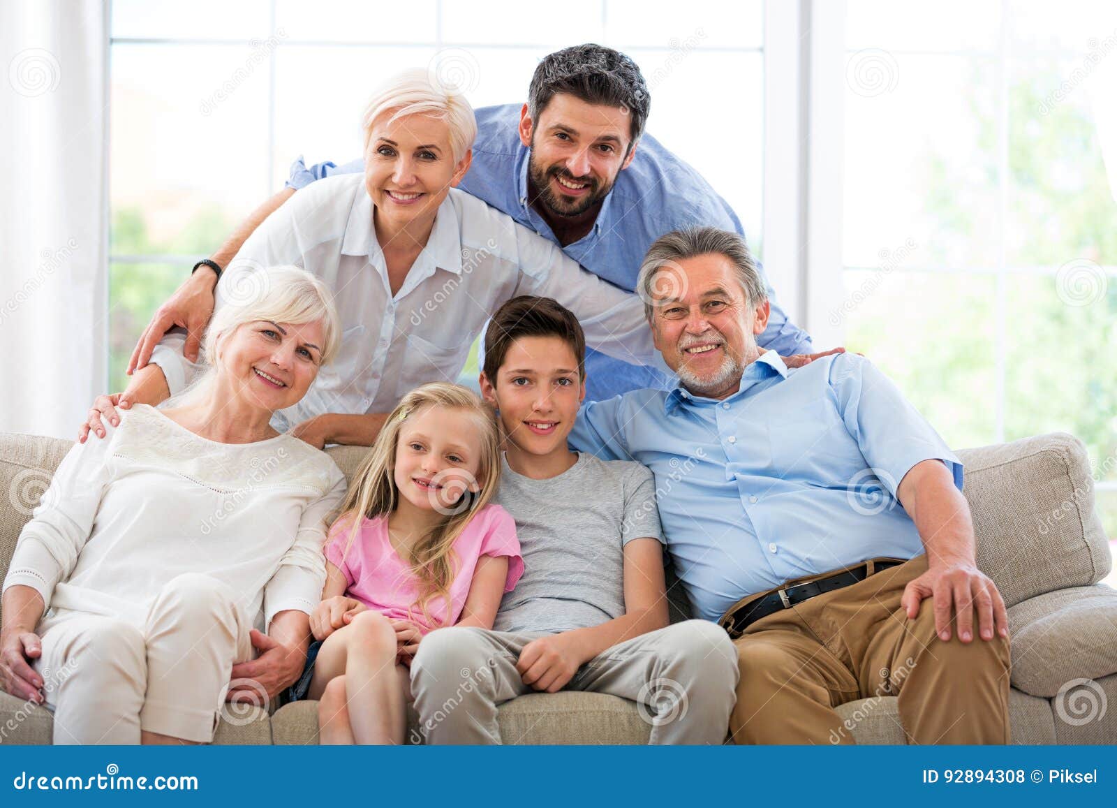 Happy family stock photo. Image of generation, family - 92894308