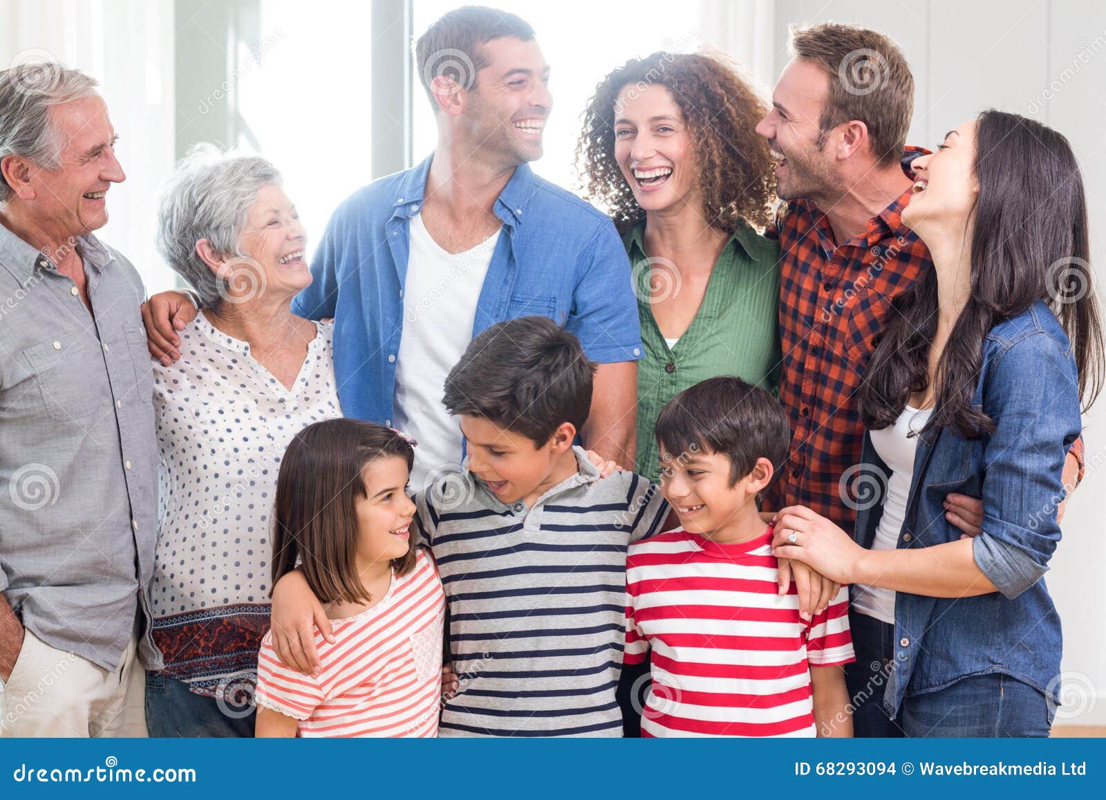 Happy Family Together at Home Stock Photo - Image of closeness ...