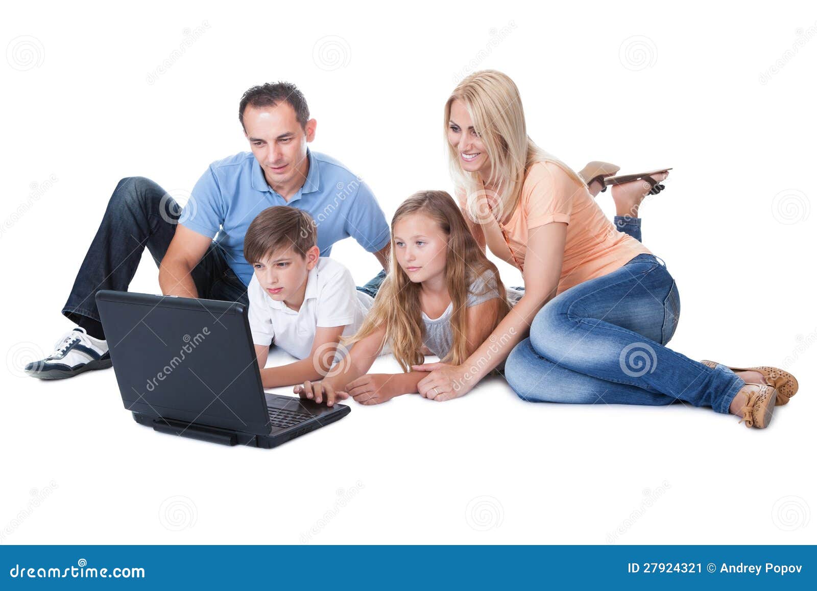 Happy Family with Two Children Using Laptop Stock Image - Image of ... Happy Family with Two Children Using Laptop Stock Image - Image of ...