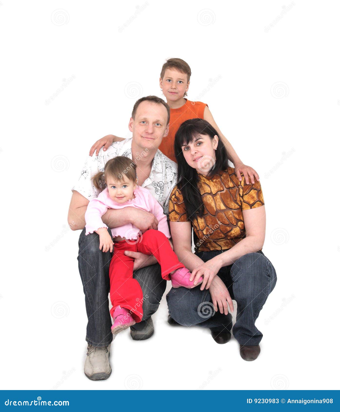 Happy family with two kids stock image. Image of father - 9230983