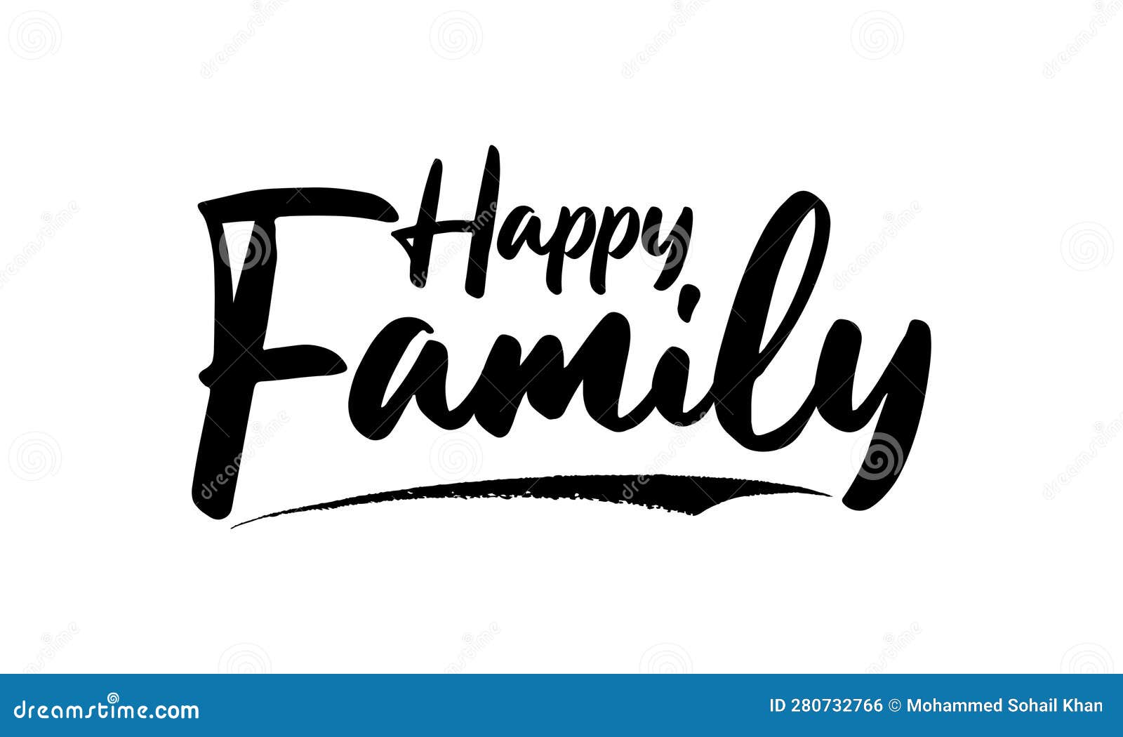 Happy Family Typography Lettering Text Vector Design Quote Stock Vector ...