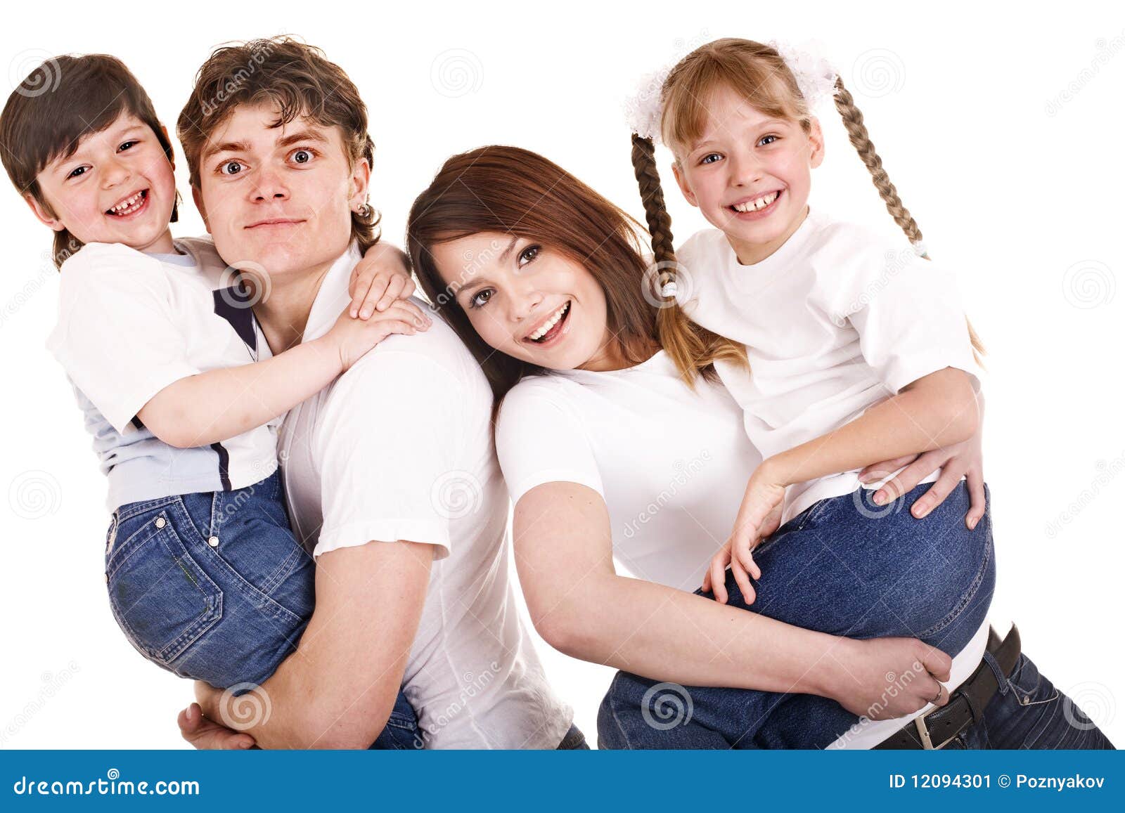 Happy Family Upbringing Children. Stock Image - Image of freedom ...