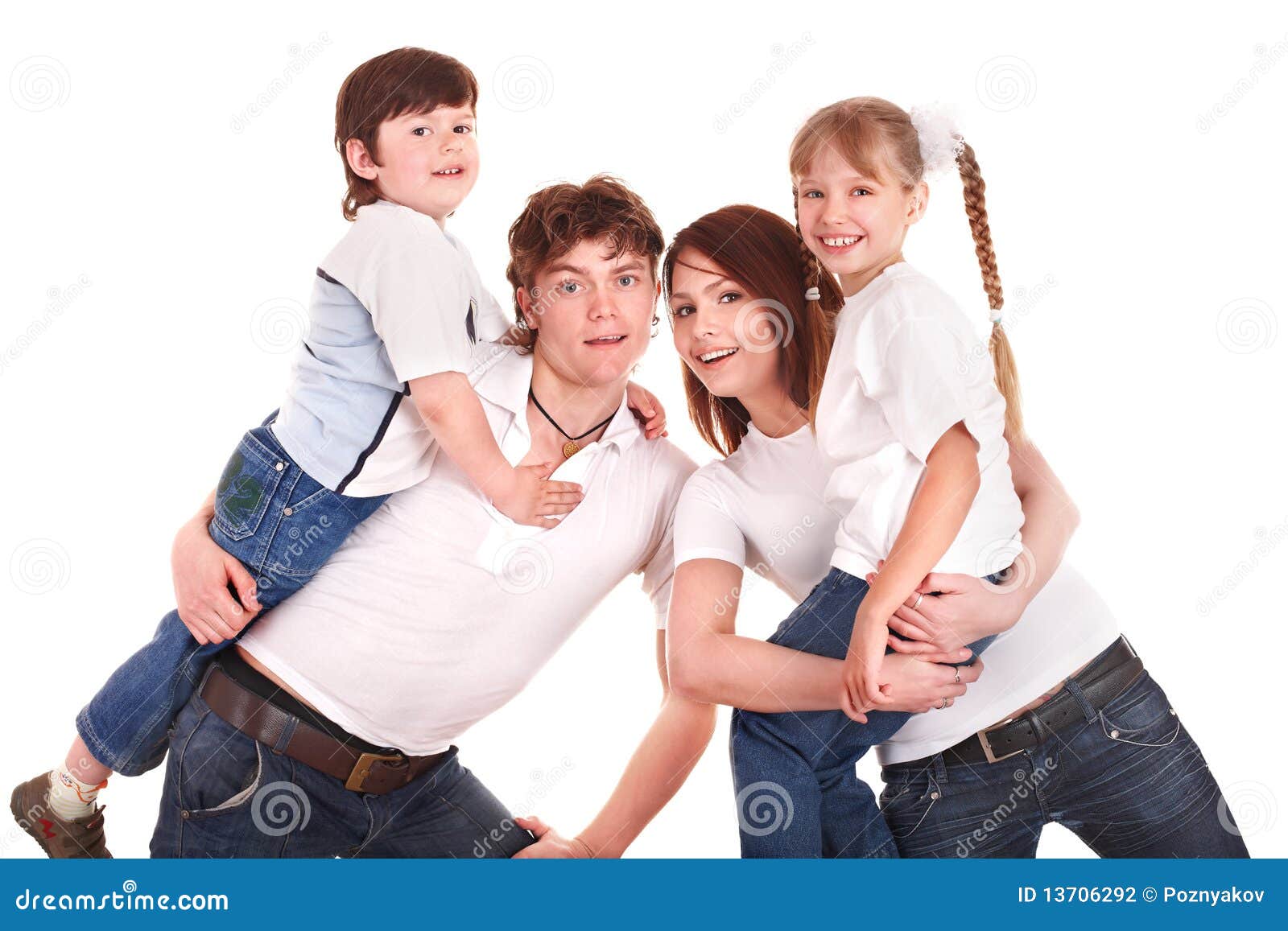 Happy Family Upbringing Children. Stock Photo - Image of portrait ...