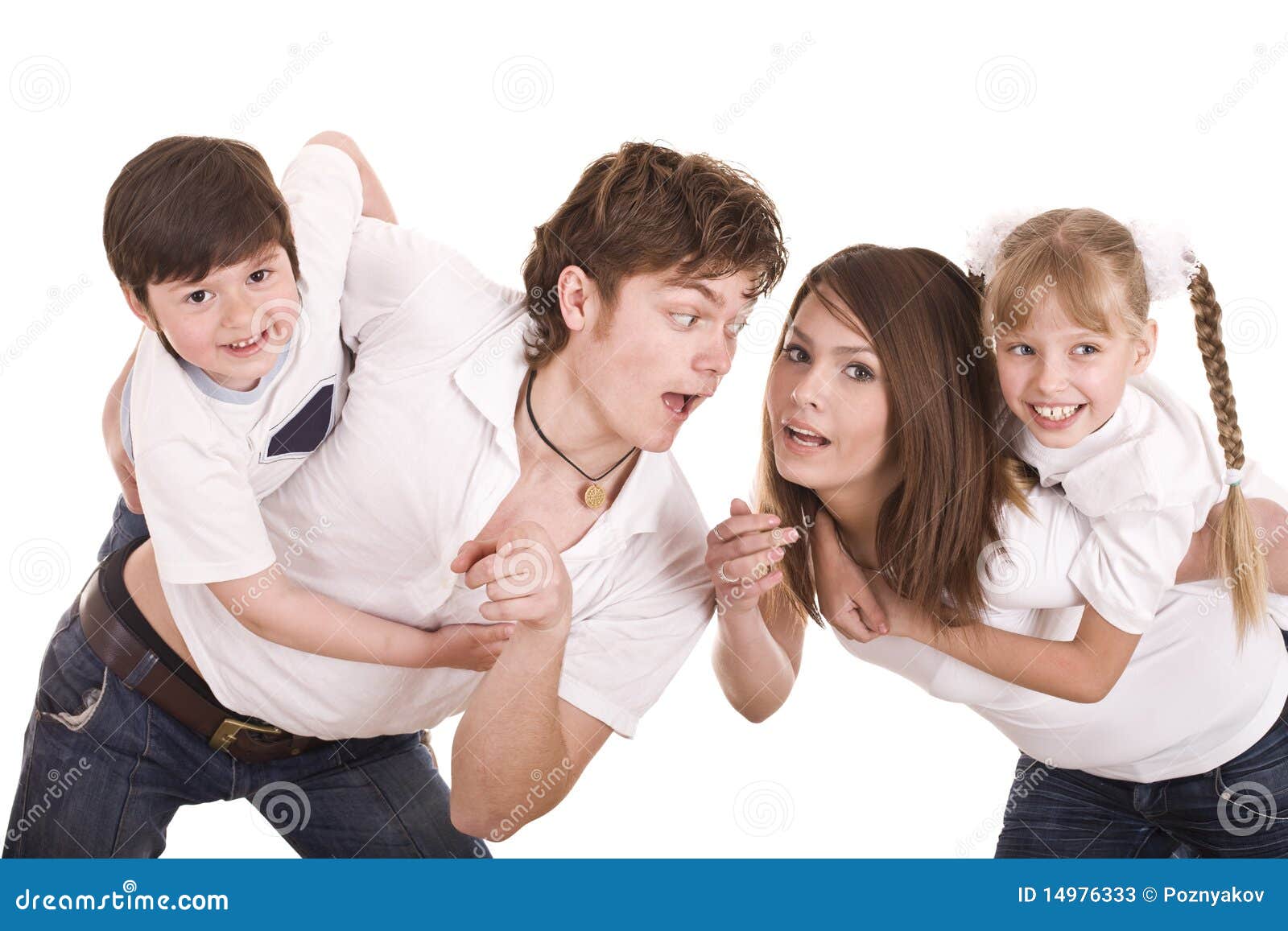 Happy Family Upbringing Children. Stock Image - Image of beautiful ...
