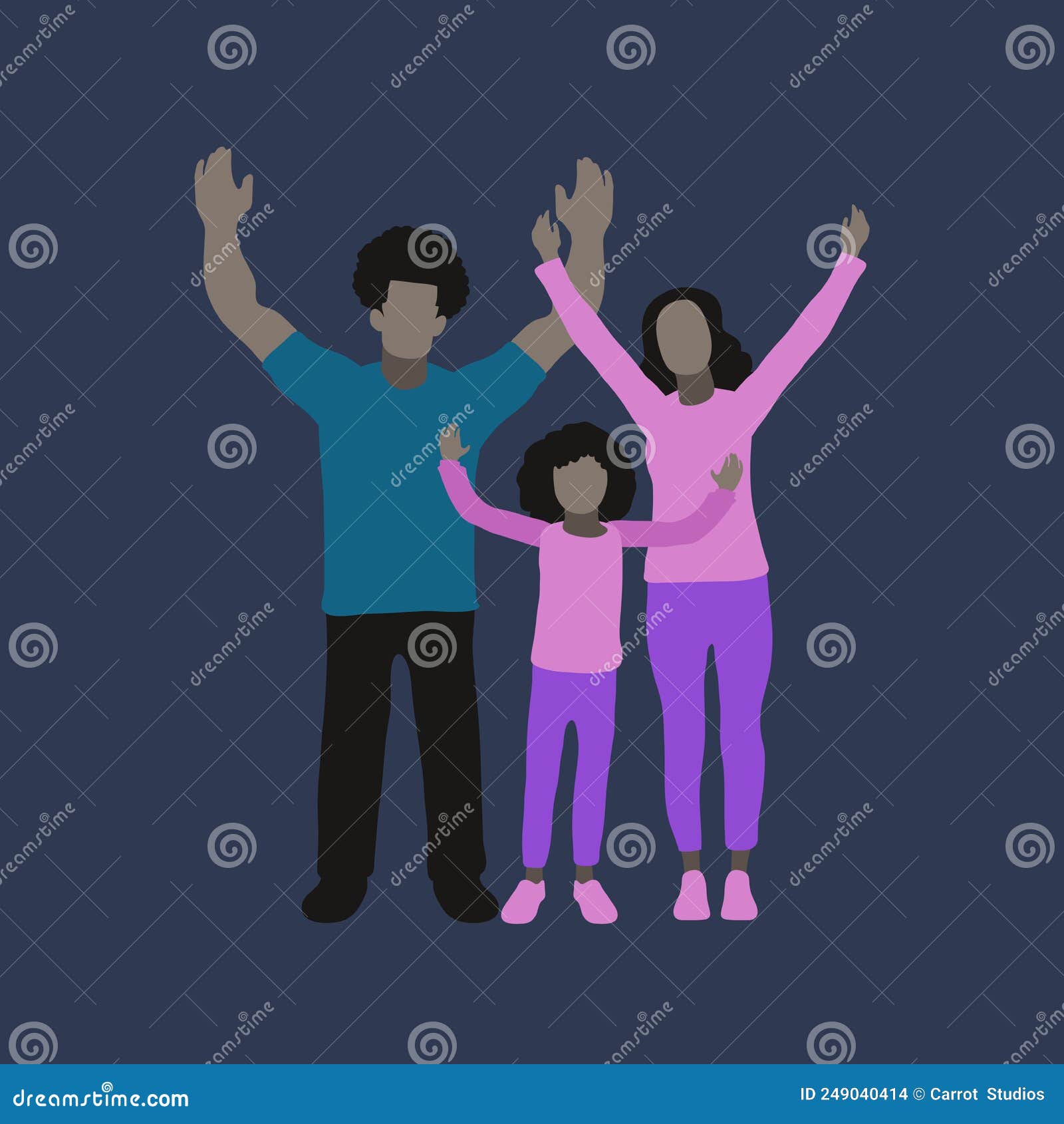 Happy Family Vector Illustration Stock Vector - Illustration of ...