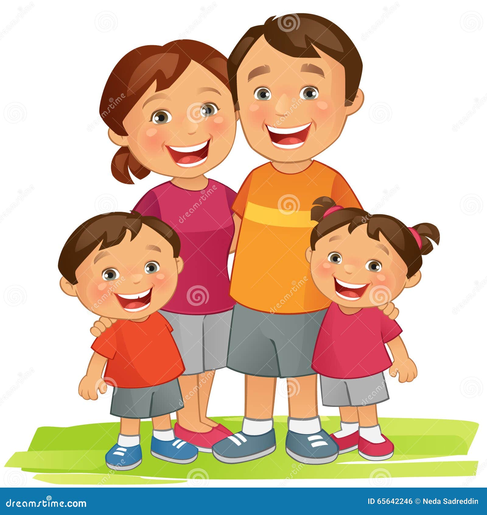 Happy Family stock vector. Illustration of male, happy - 65642246