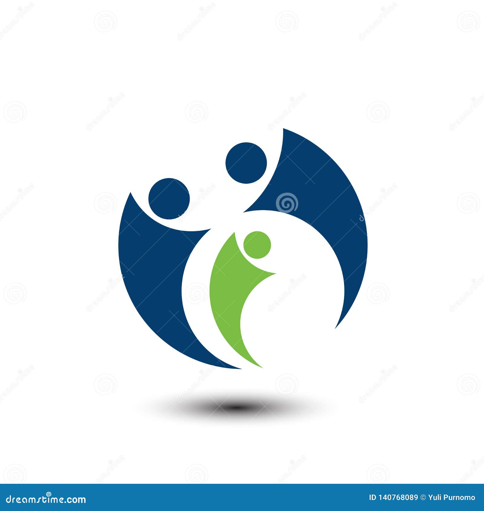 Family Teamwork Logo Vector Stock Illustration - Illustration of father ...