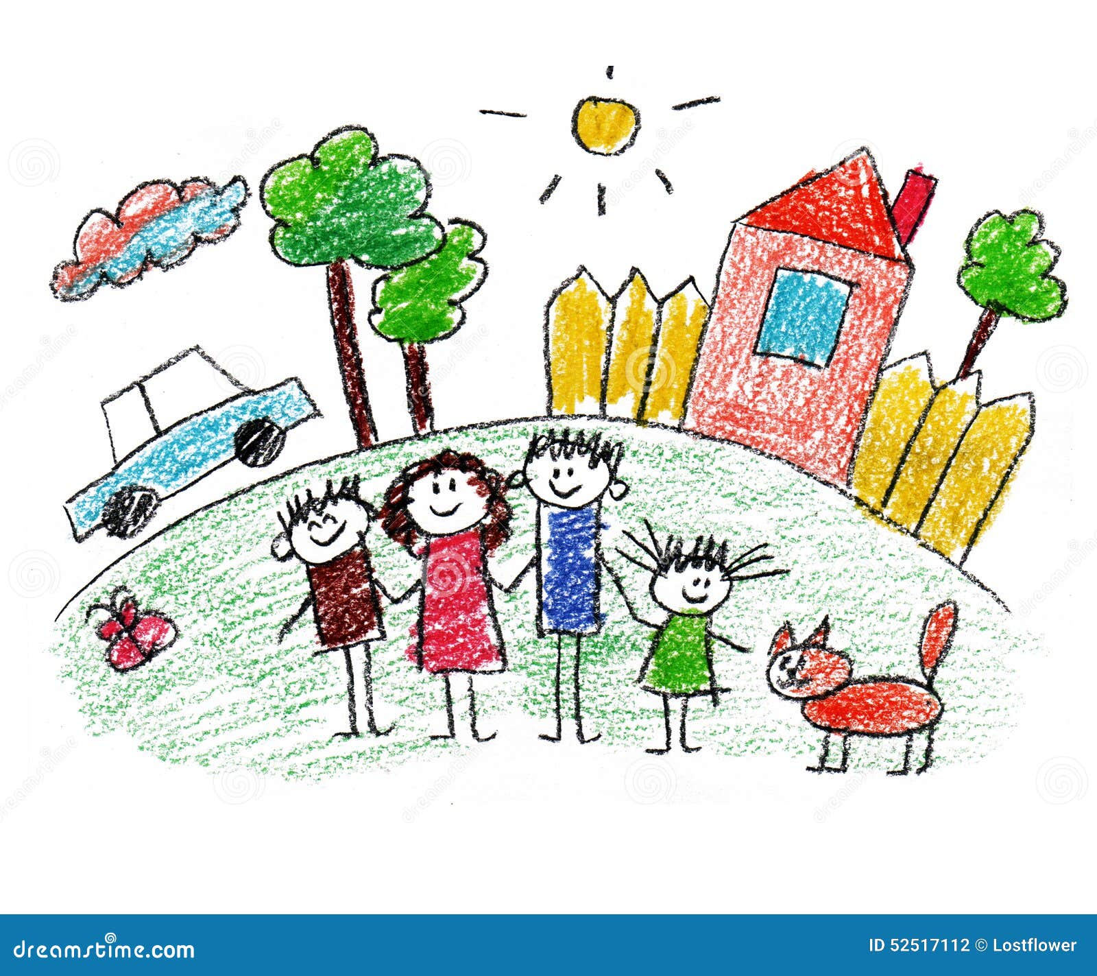 Happy family stock illustration. Illustration of happy - 52517112