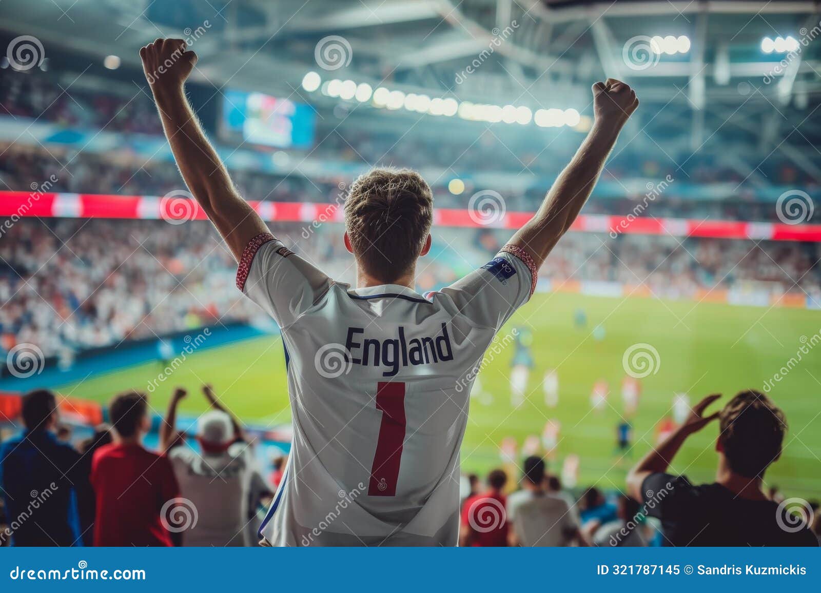 Happy Fan Screaming Supporting England Team at Soccer. Generative AI ...