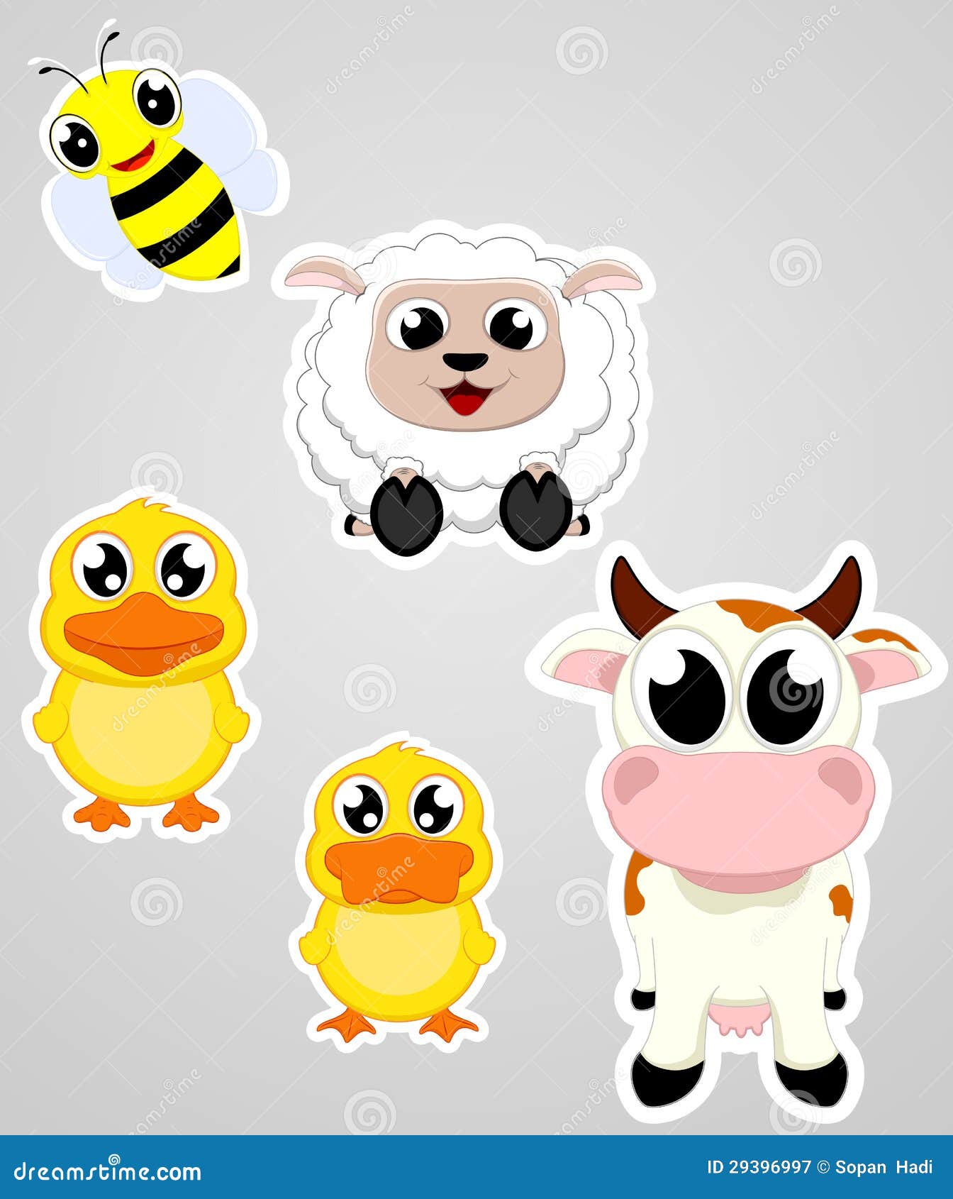Happy farm animal cartoon stock vector. Illustration of icon - 29396997
