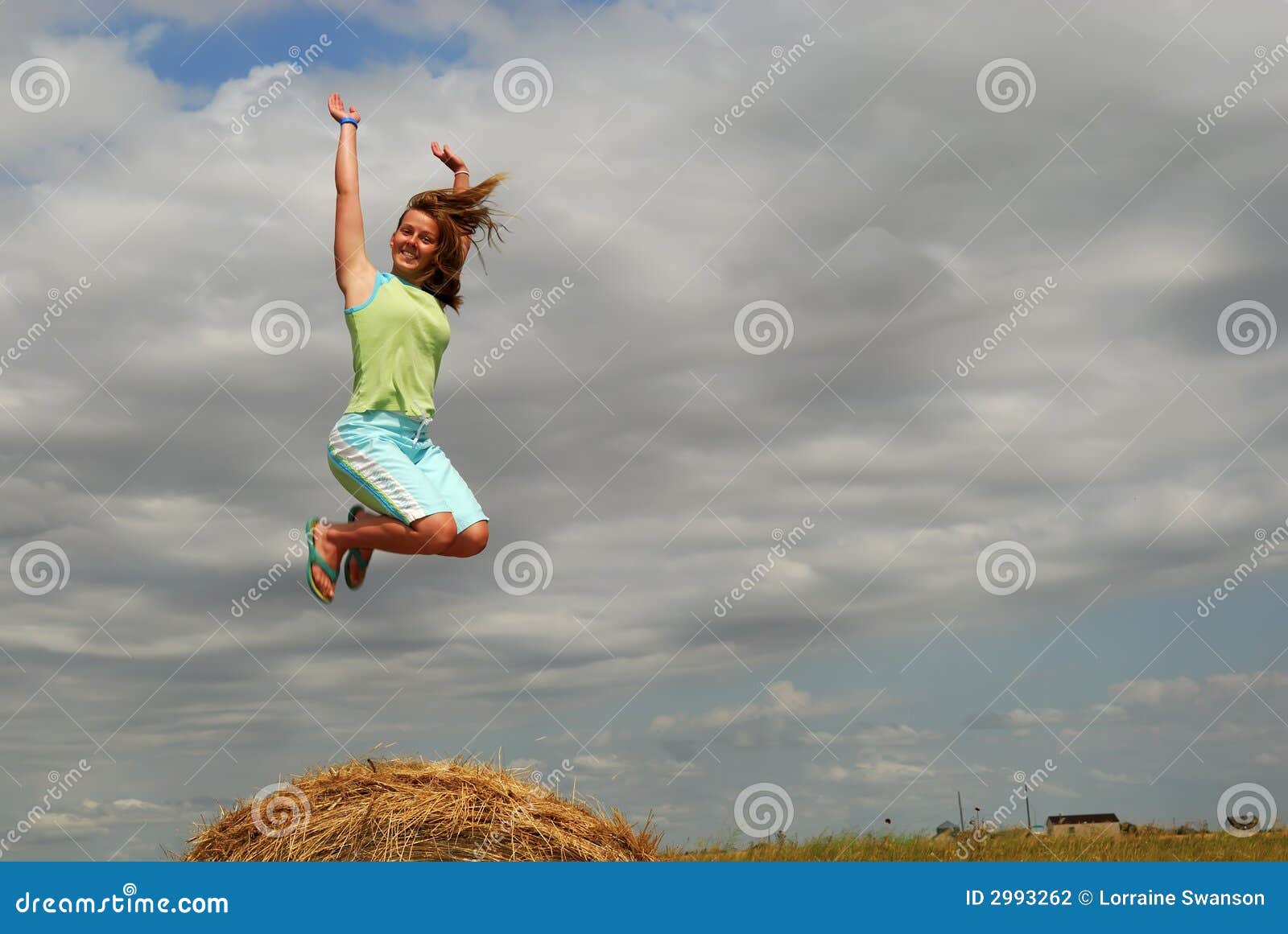 Happy Farm Girl stock photo. Image of female, teenager - 2993262