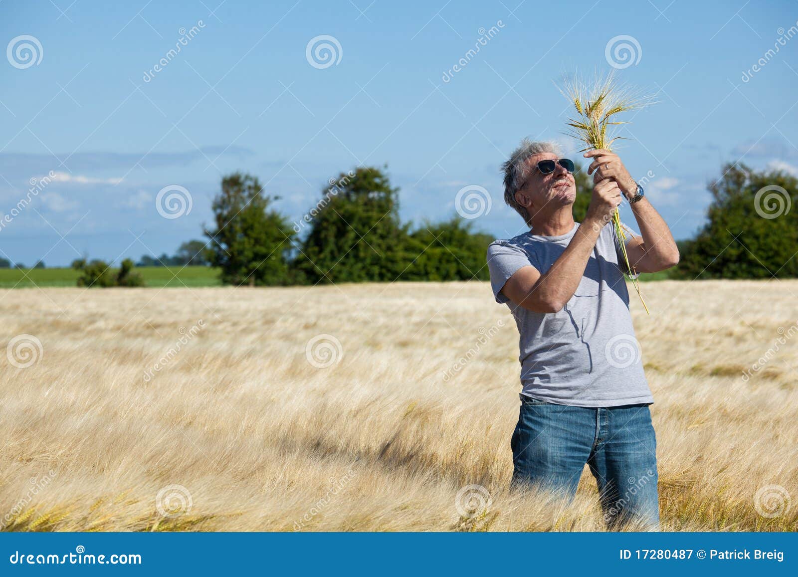 Happy farmer. stock image. Image of satisfaction, nature - 17280487