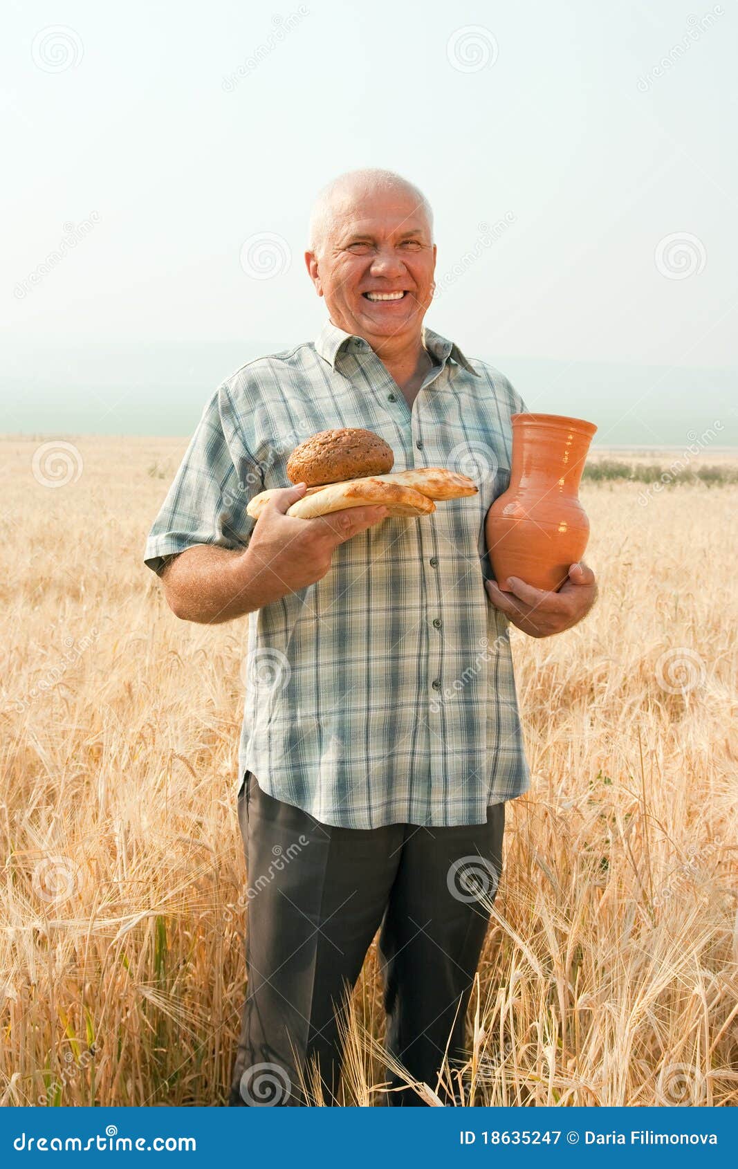 Happy farmer stock image. Image of baking, male, farmland - 18635247