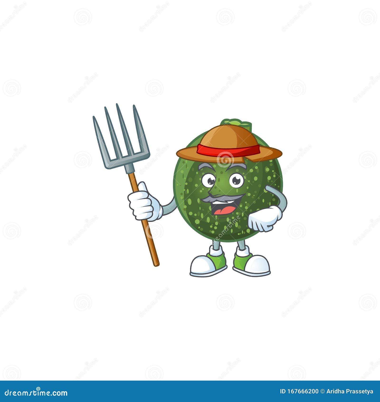 Happy Farmer Gem Squash Cartoon Mascot with Hat and Tools Stock Vector ...