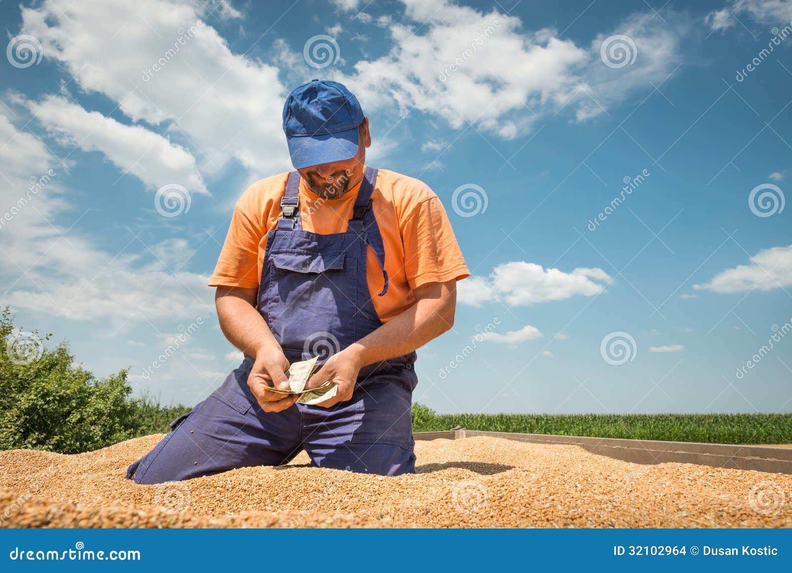 Happy farmer stock photo. Image of cloud, proud, nature - 32102964