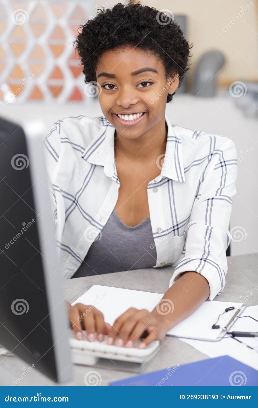 Happy Fashion Designer Smiling at Camera Stock Image - Image of ...