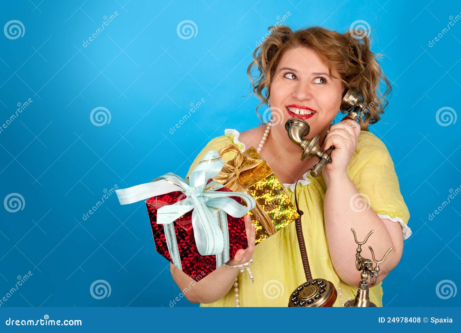 Happy fat woman stock photo. Image of lifestyle, adorable - 24978408