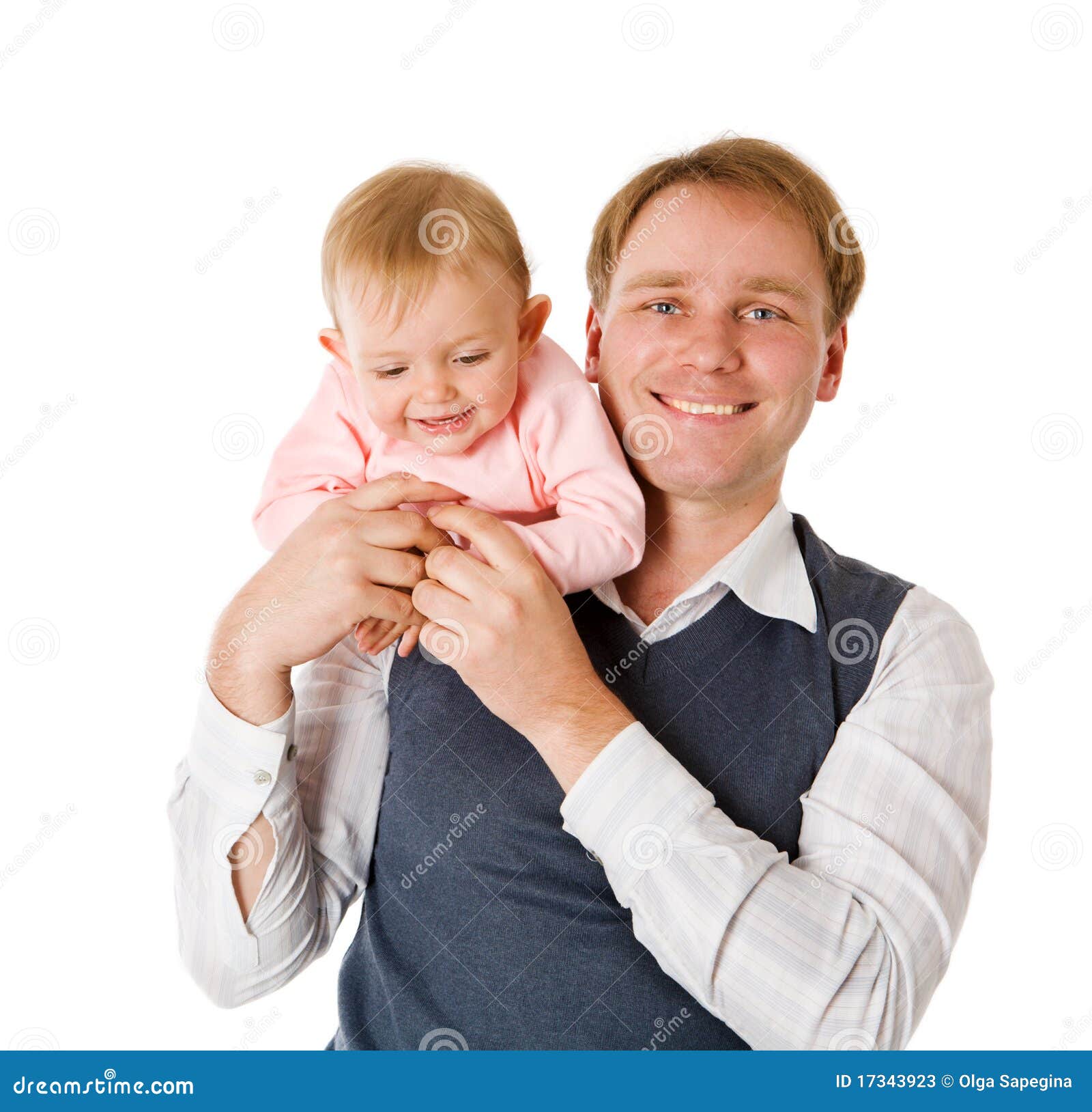 Happy Father stock image. Image of pacifier, caucasian - 17343923