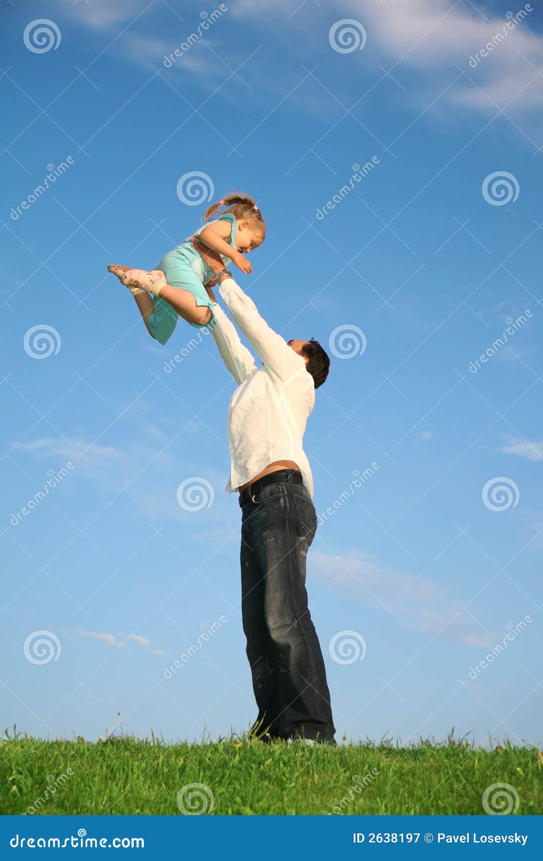 Happy father stock image. Image of holding, clear, carefree - 2638197