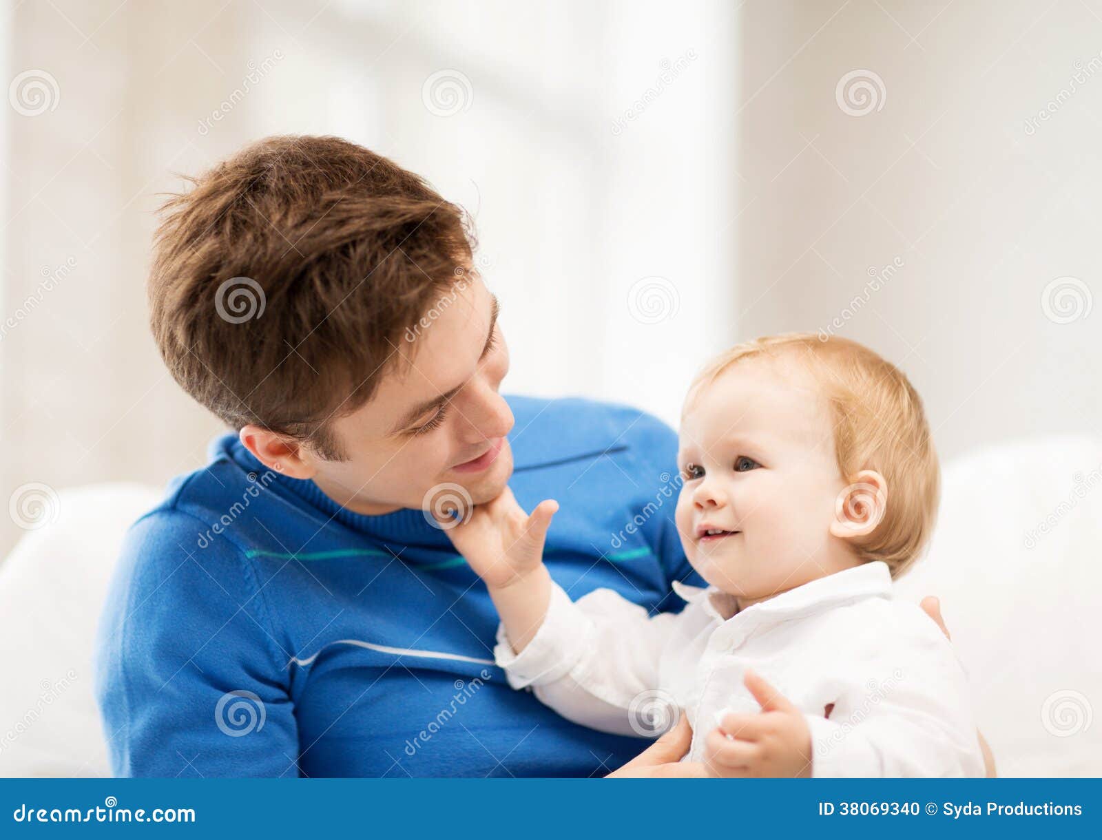 Happy Father with Adorable Baby Stock Photo - Image of fathers ...