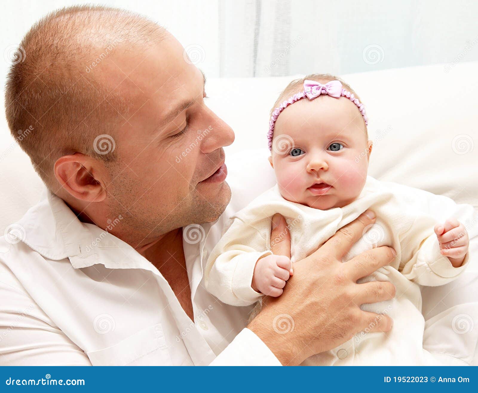 Happy father with a baby stock image. Image of cute, girl - 19522023