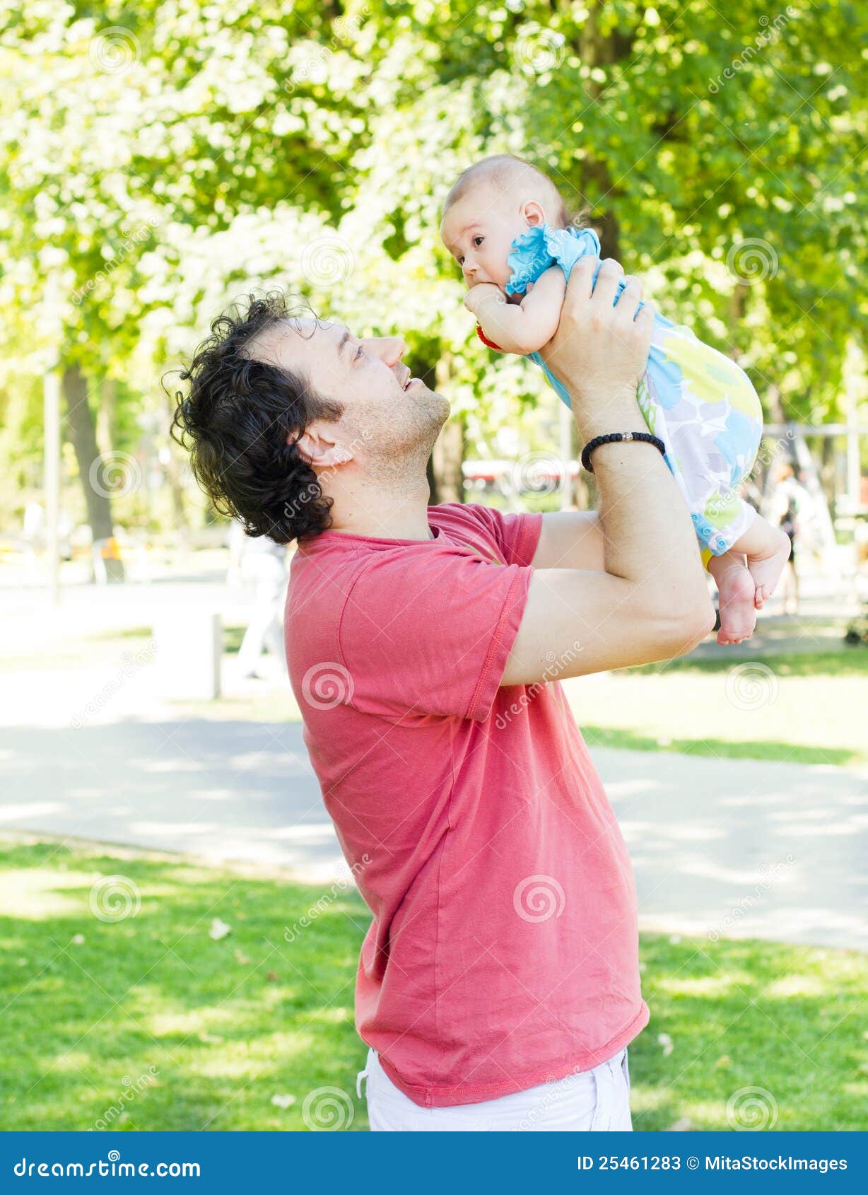 Happy father and baby stock image. Image of togetherness - 25461283