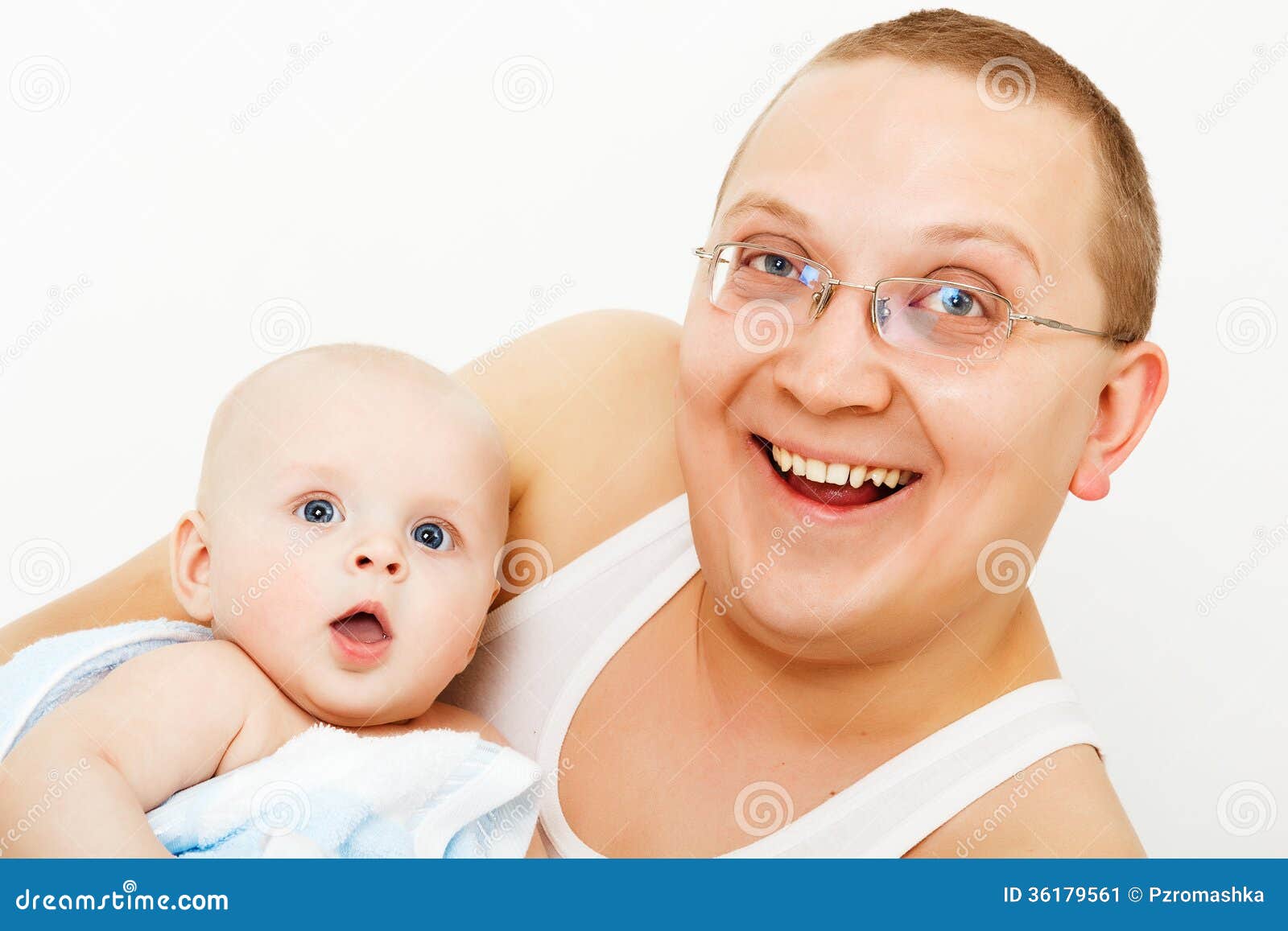 Happy Father with Baby Child Stock Image - Image of closeup, daughter ...