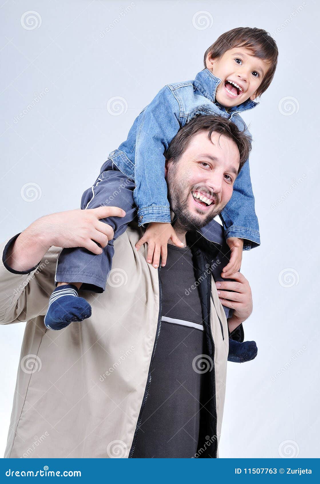 Happy father with boy stock image. Image of love, isolated - 11507763