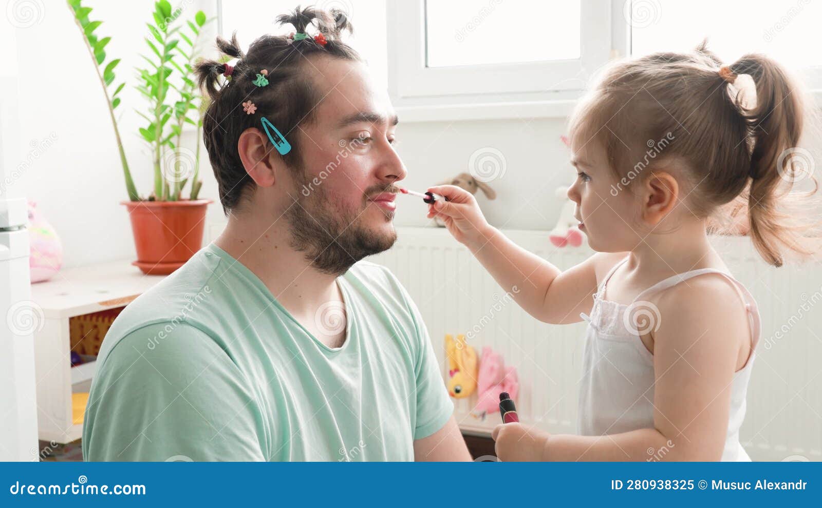 Daddy Daycare a Bearded Dad and His Child Share a Funny Moment Doing ...